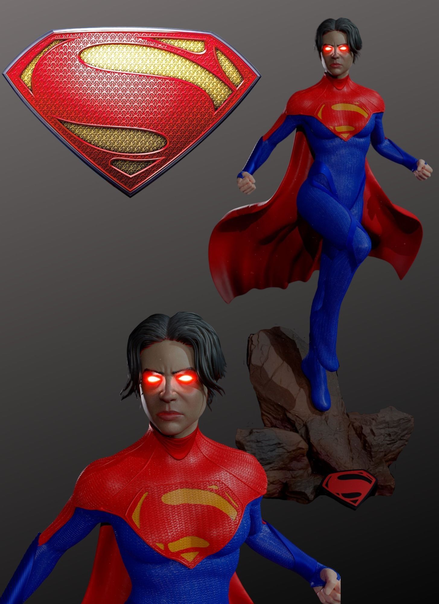 Supergirl from The Flash 3D model 3D printable | CGTrader