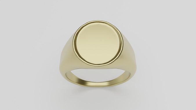 Signet Ring 3D model 3D printable | CGTrader