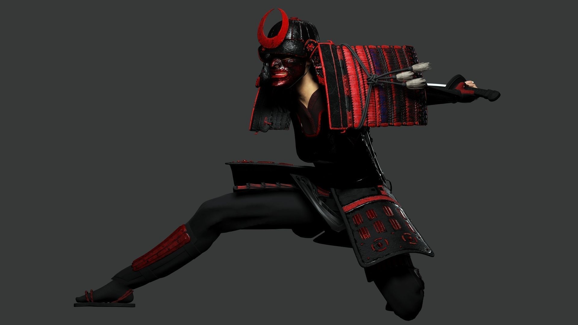 3D model Realistic Samurai female Shogun VR / AR / low-poly | CGTrader