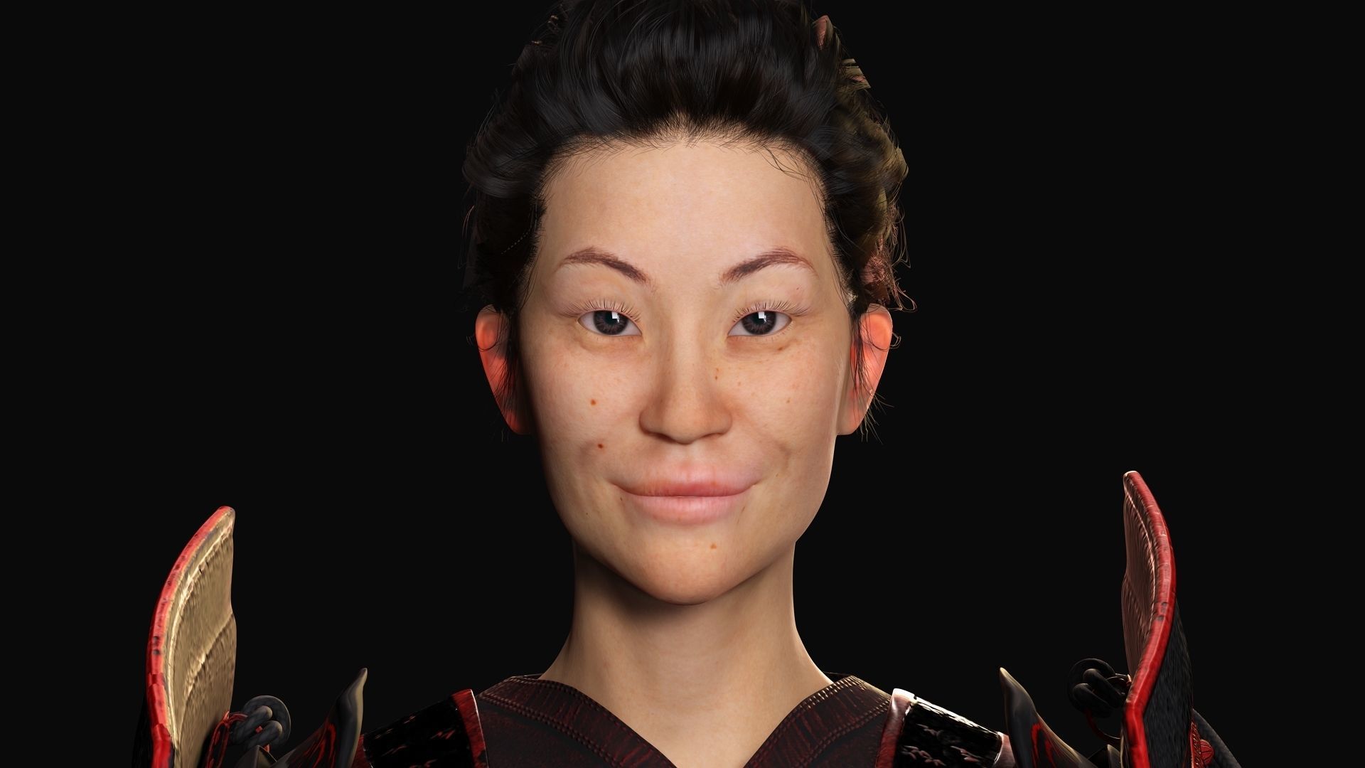 3D model Realistic Samurai female Shogun VR / AR / low-poly | CGTrader