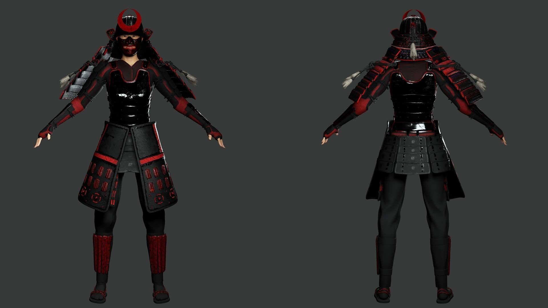 3D model Realistic Samurai female Shogun VR / AR / low-poly | CGTrader