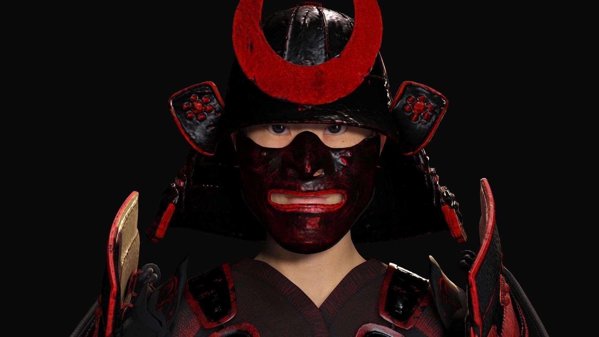 3D model Realistic Samurai female Shogun VR / AR / low-poly | CGTrader