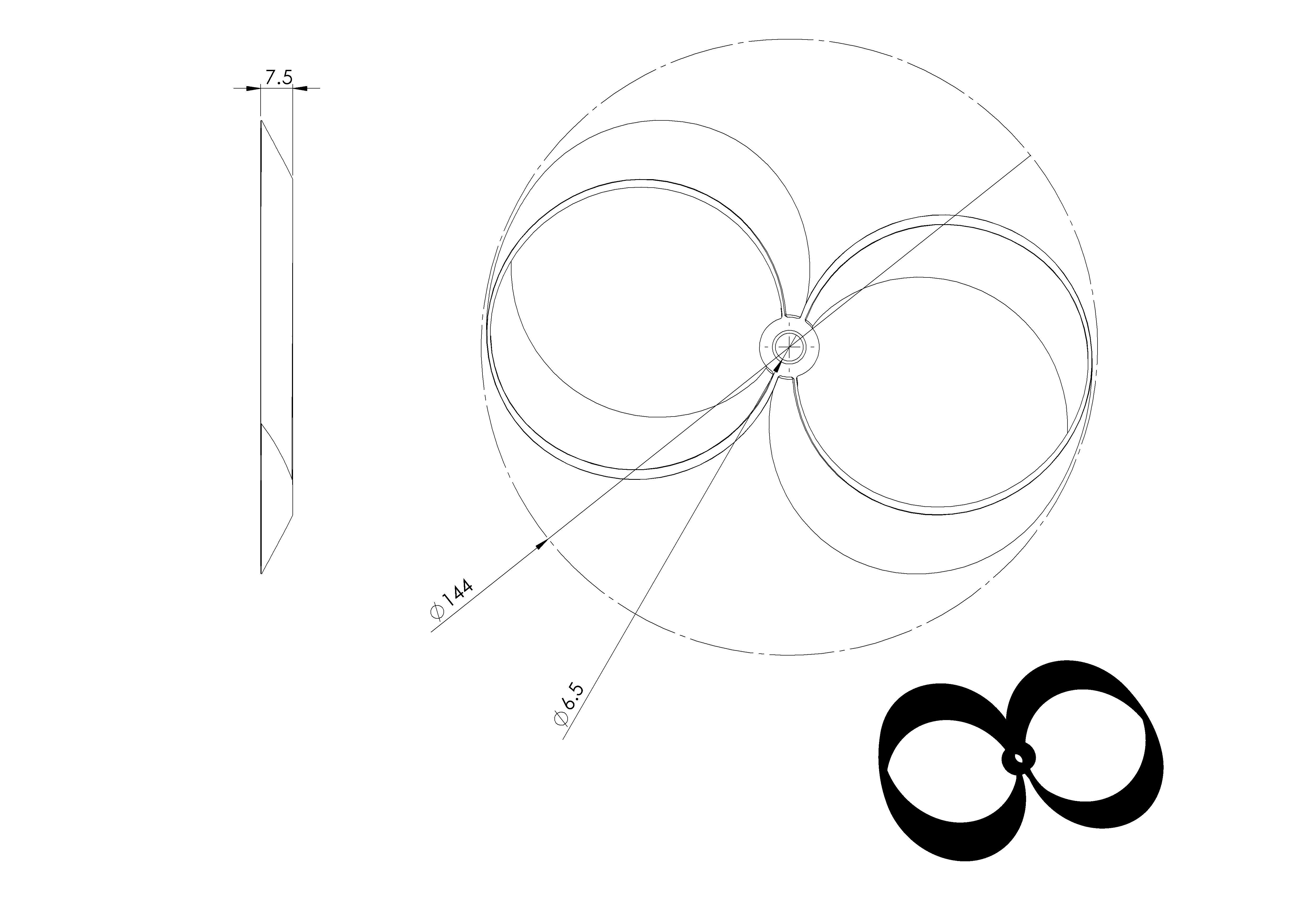 Toroidal propeller 3D print model 3D model 3D printable | CGTrader