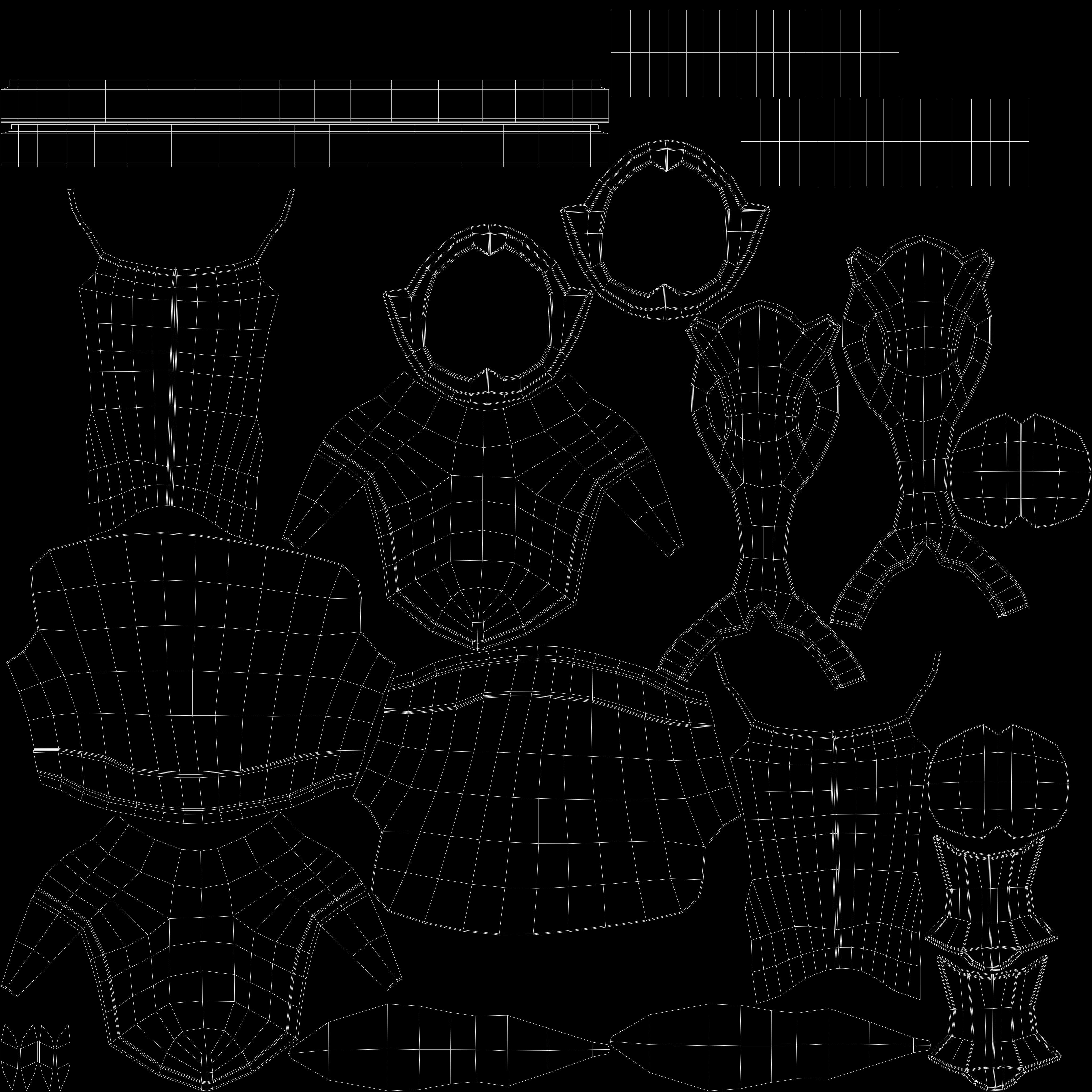 3D model Royal Wind leg armor female lowpoly game asset VR / AR / low ...