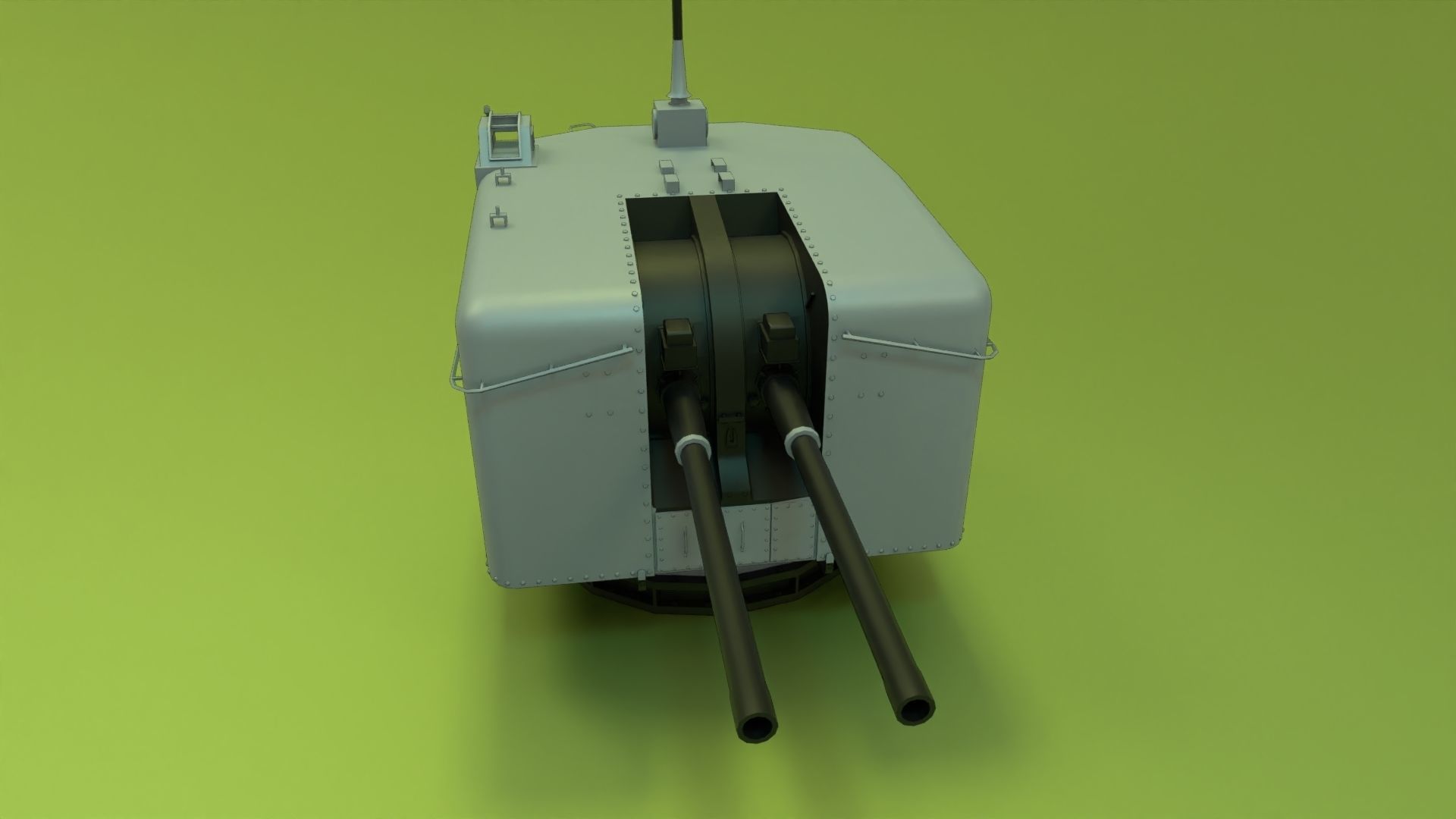 3D model Twin gun Mark6 Turret VR / AR / low-poly | CGTrader