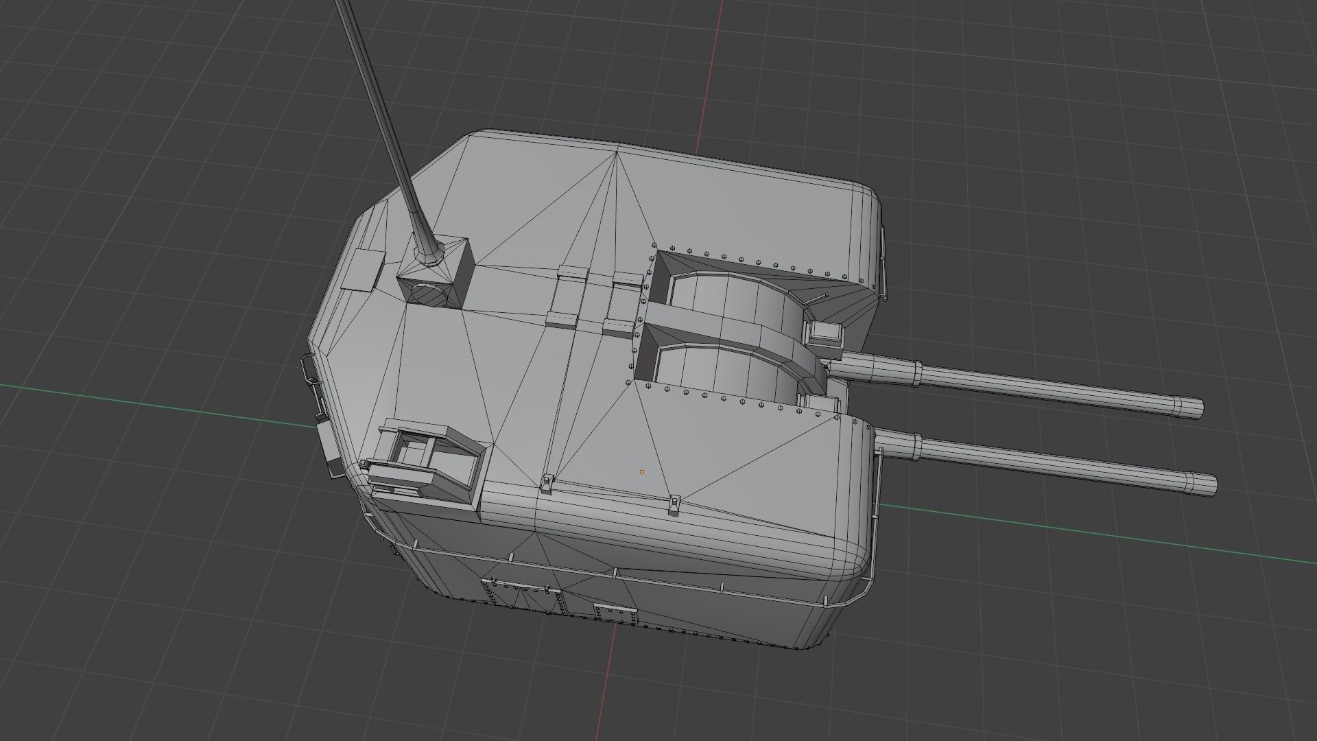 3D model Twin gun Mark6 Turret VR / AR / low-poly | CGTrader