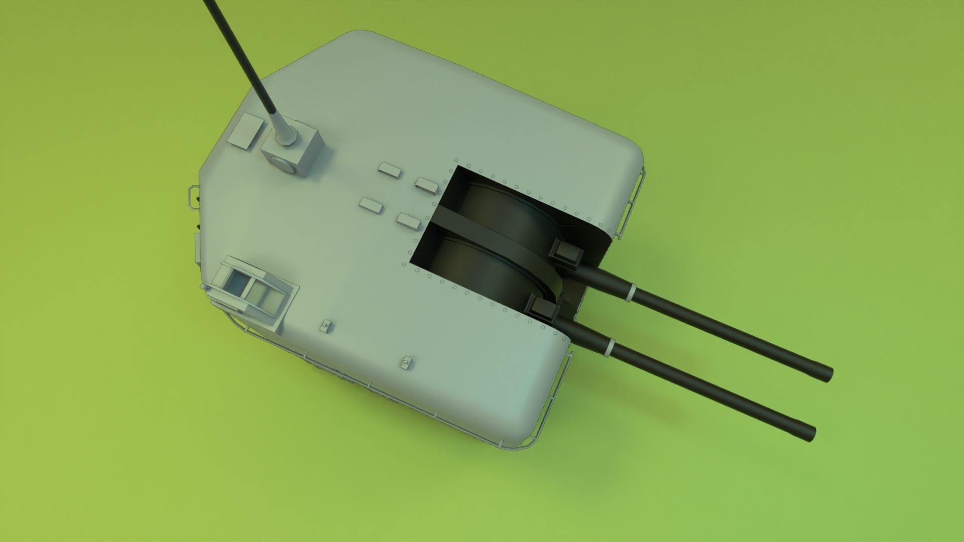 3D model Twin gun Mark6 Turret VR / AR / low-poly | CGTrader