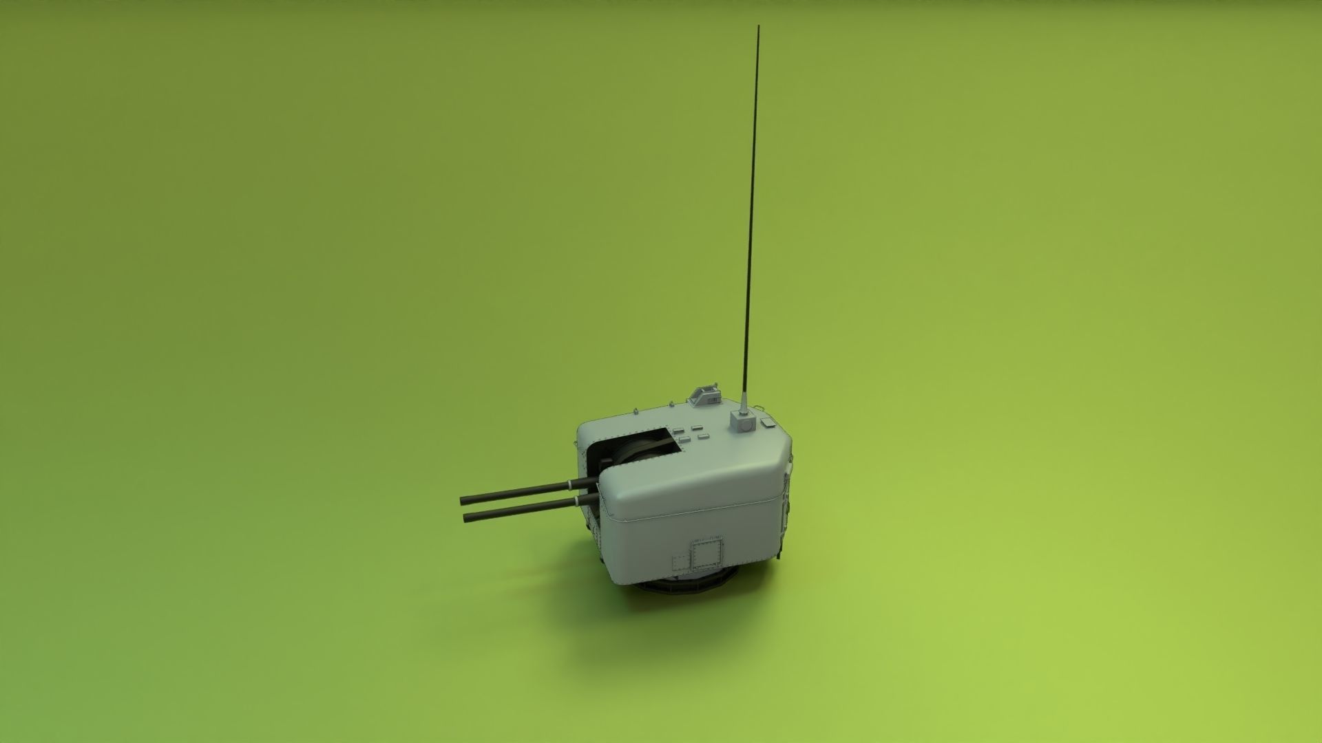 3D model Twin gun Mark6 Turret VR / AR / low-poly | CGTrader