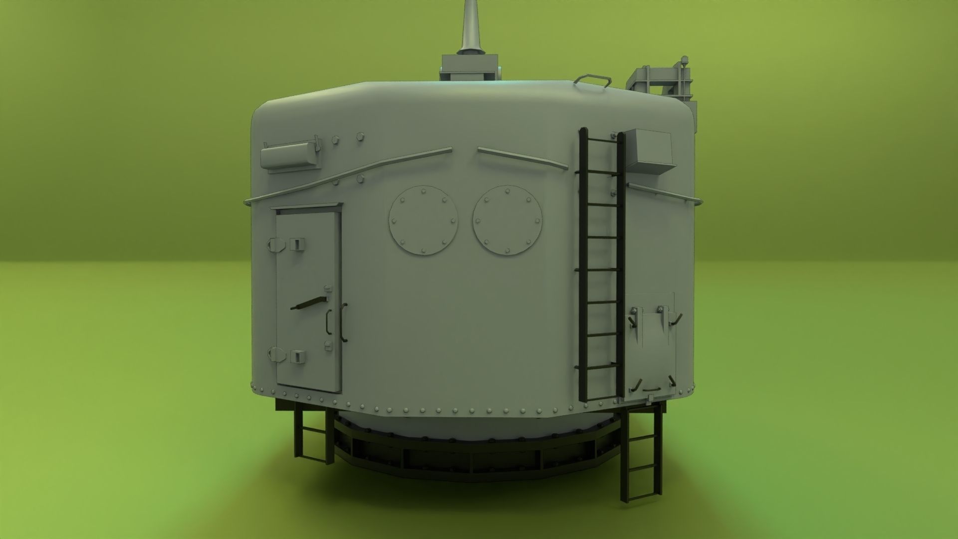 3D model Twin gun Mark6 Turret VR / AR / low-poly | CGTrader