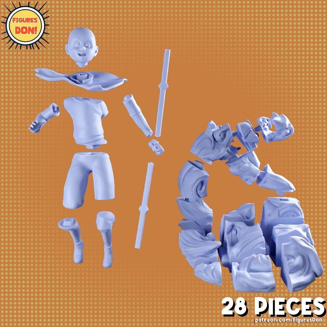 Avatar Aang 3D model 3D printable | CGTrader