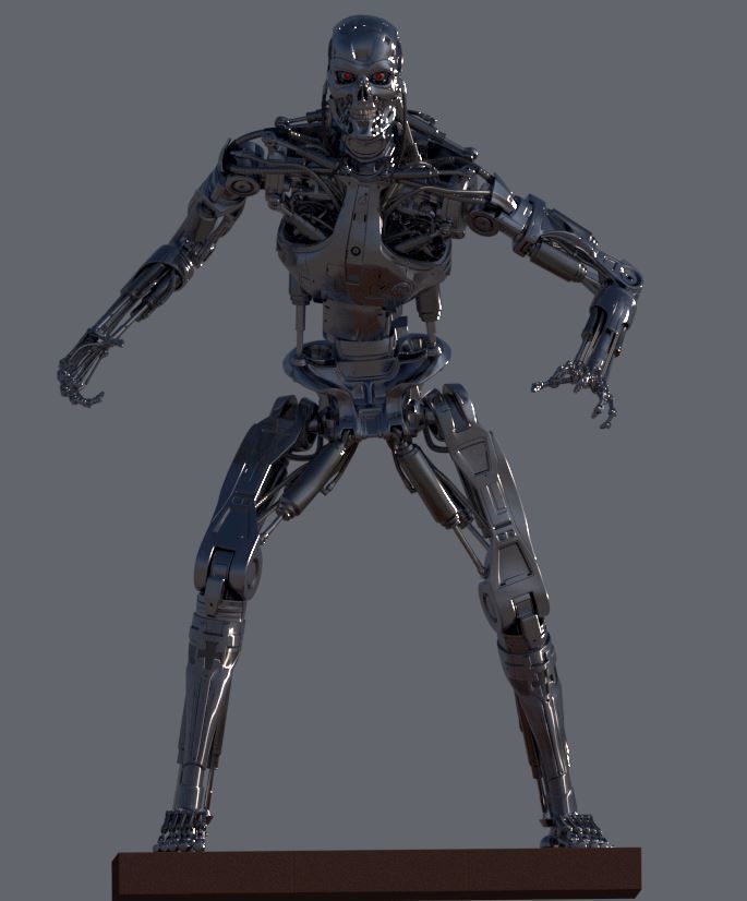 Terminator T-800 Endoskeleton T1 V4 High Detal 3D model 3D printable ...