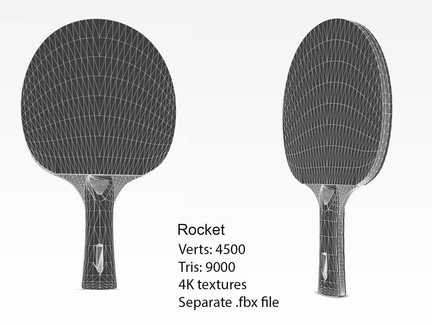 3D model Ping Pong Rackets Low-Poly model VR / AR / low-poly | CGTrader