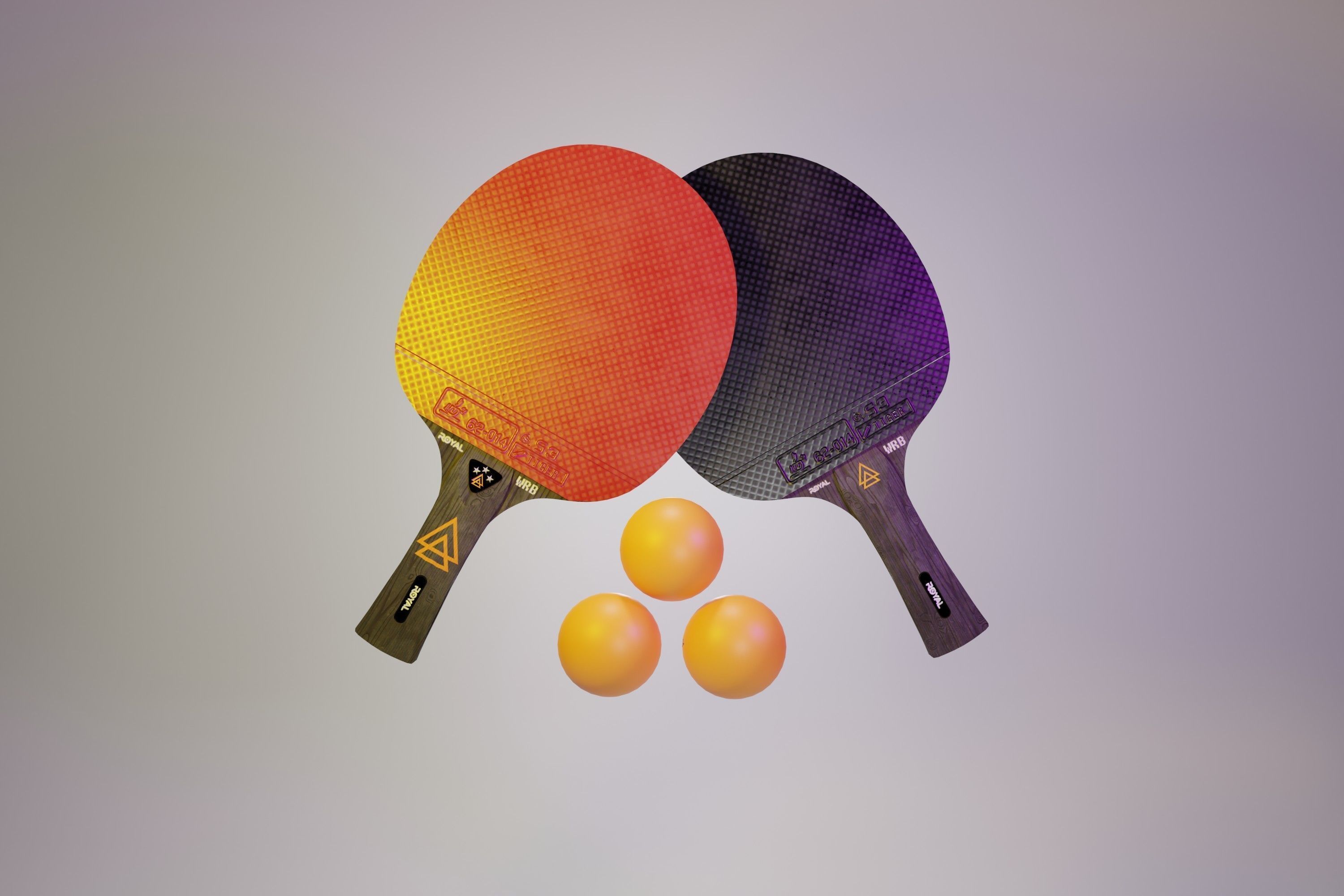 3D model Ping Pong Rackets Low-Poly model VR / AR / low-poly | CGTrader