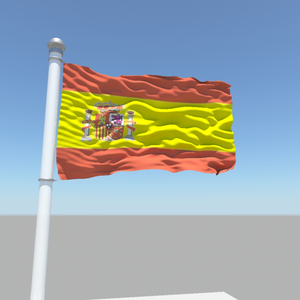 Spain flag 3D model | CGTrader