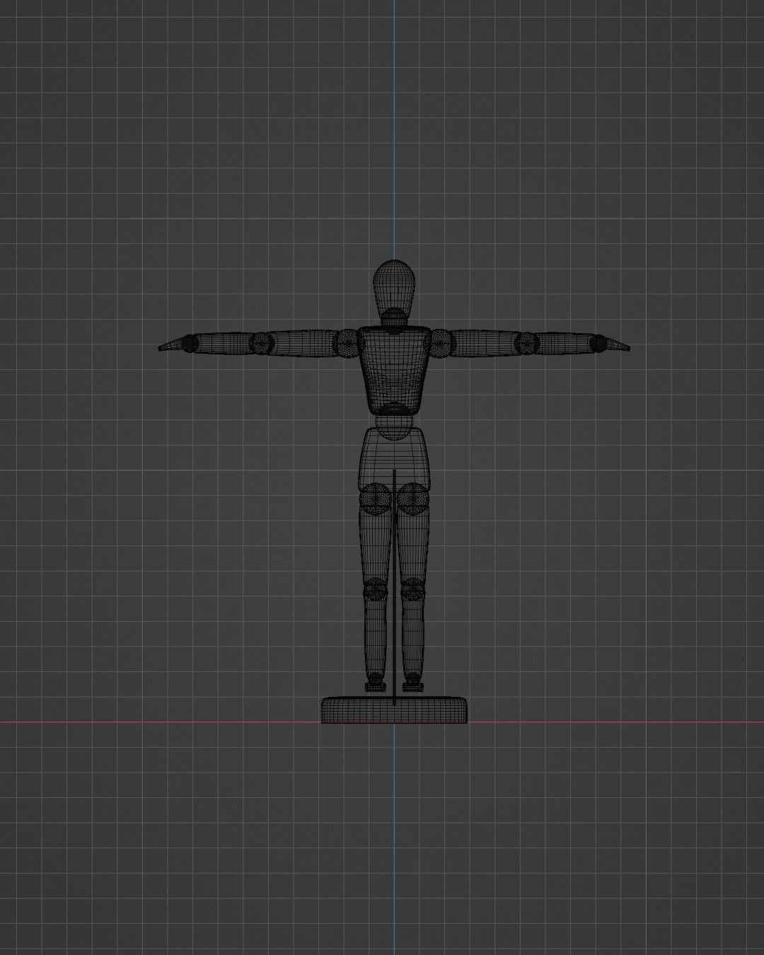 Wooden Drawing Armature 3D model rigged | CGTrader