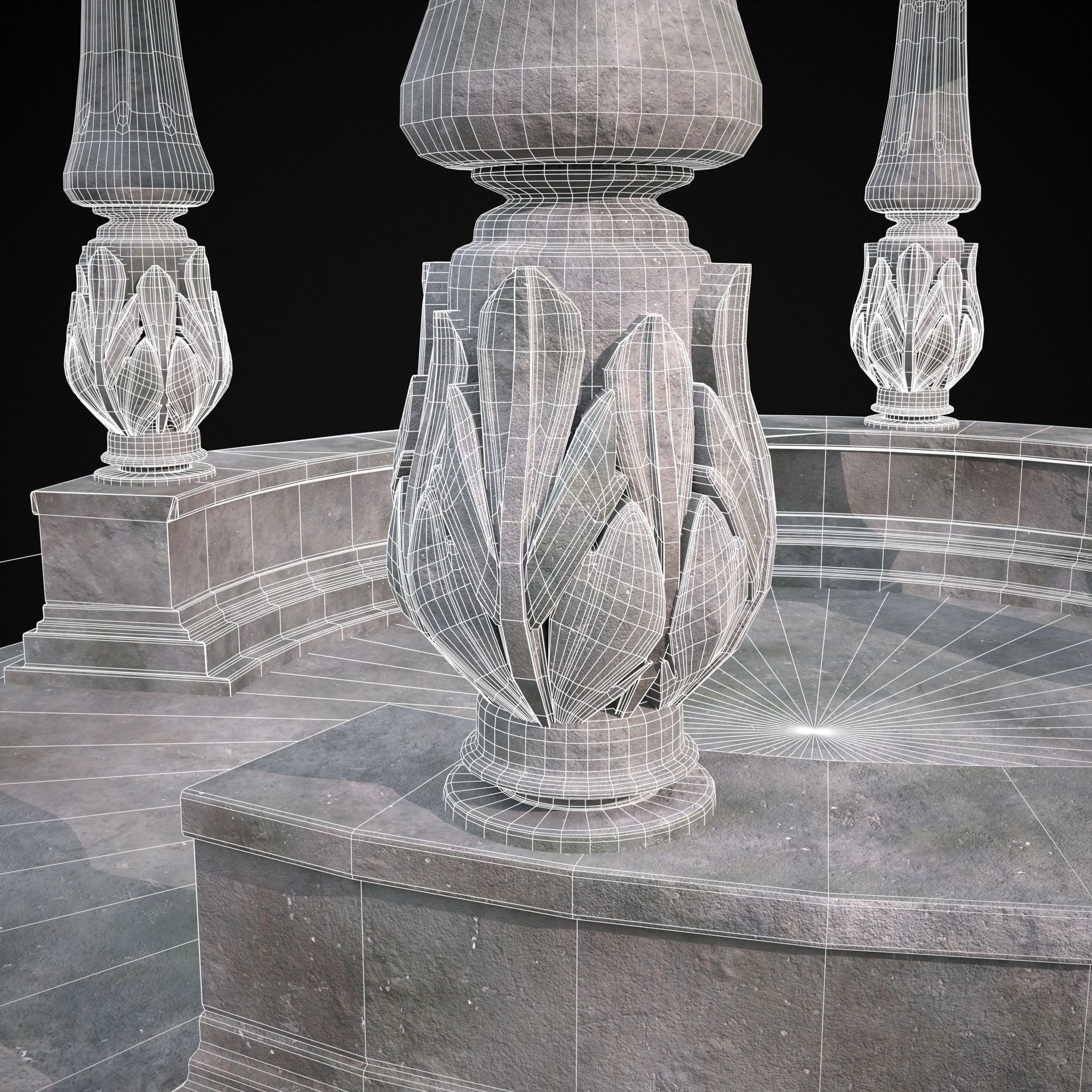 3D model Pavillion Cresent Opening VR / AR / low-poly | CGTrader