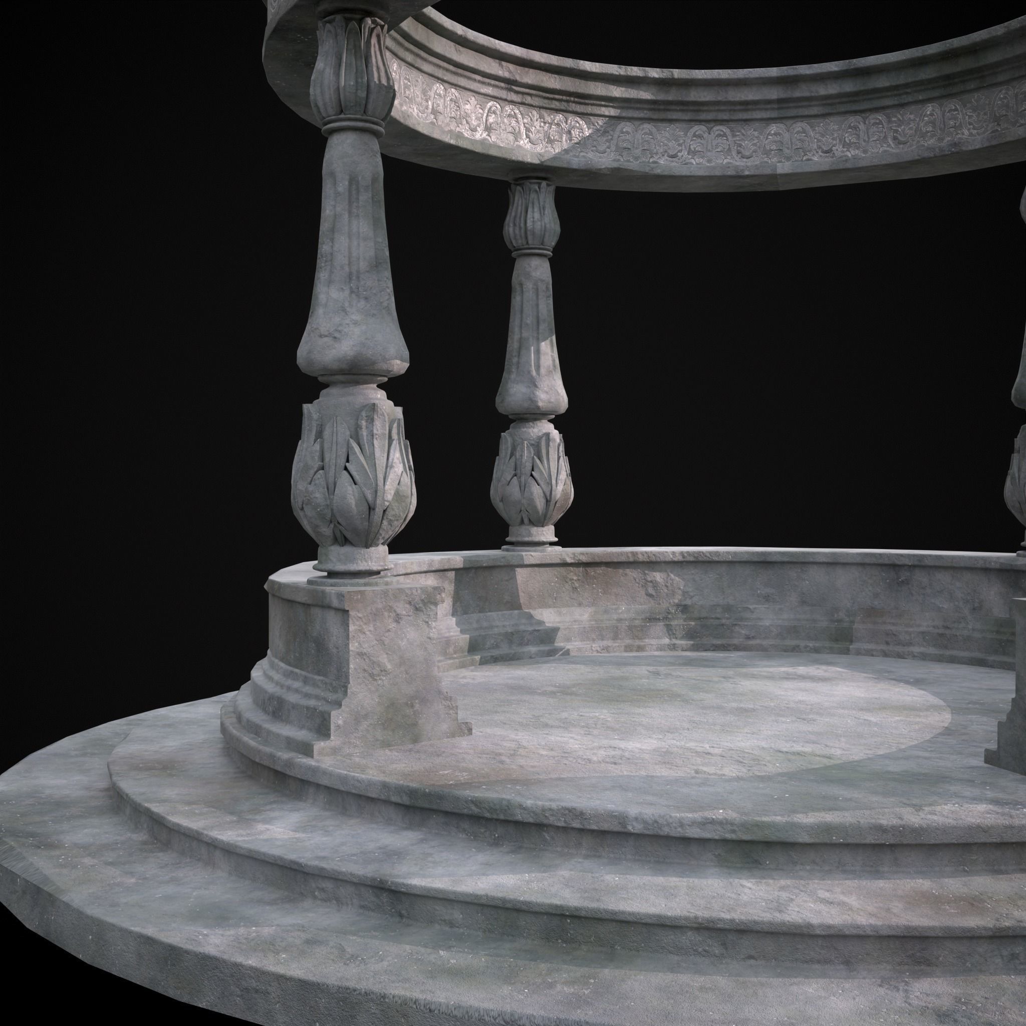 3D model Pavillion Cresent Opening VR / AR / low-poly | CGTrader