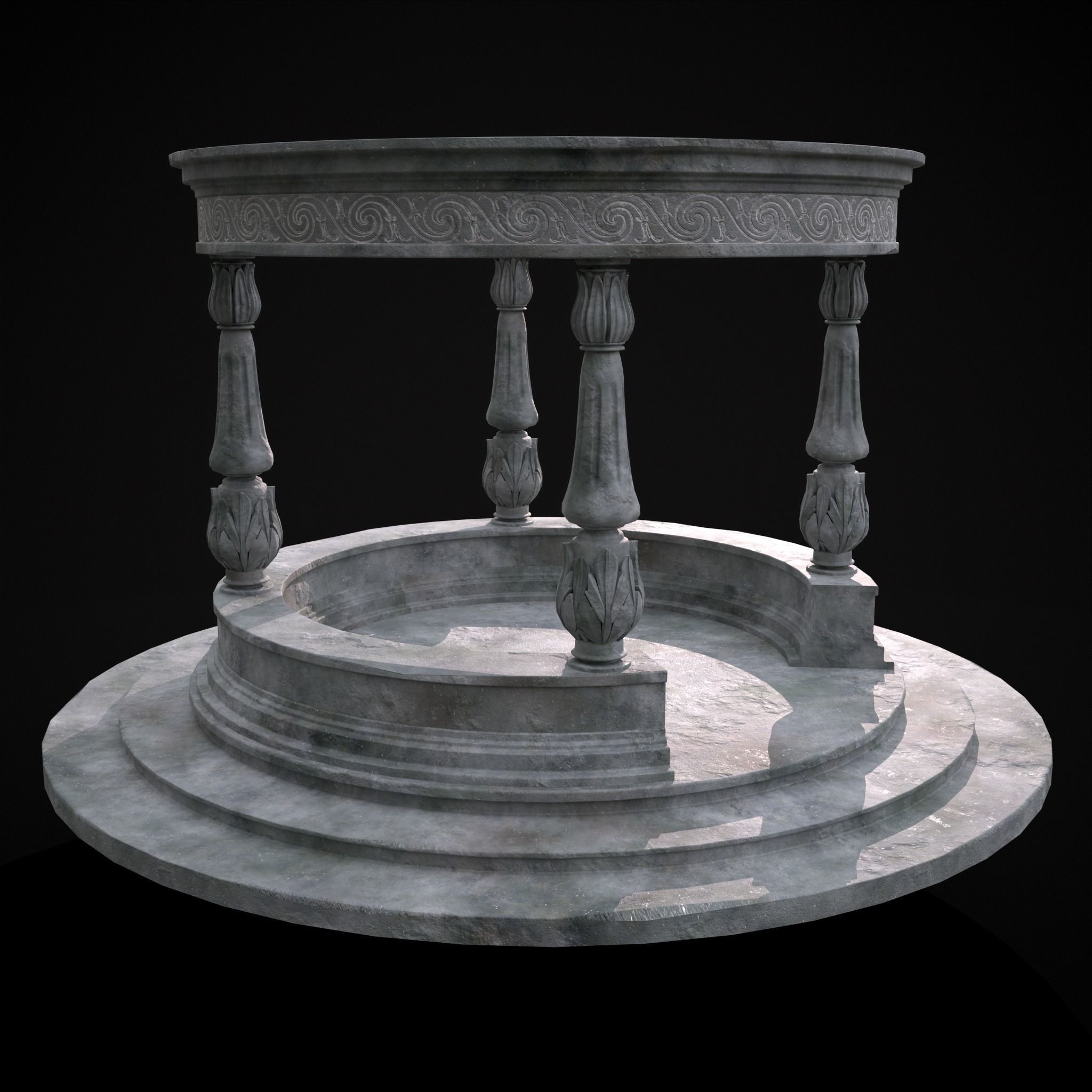 3D model Pavillion Cresent Opening VR / AR / low-poly | CGTrader