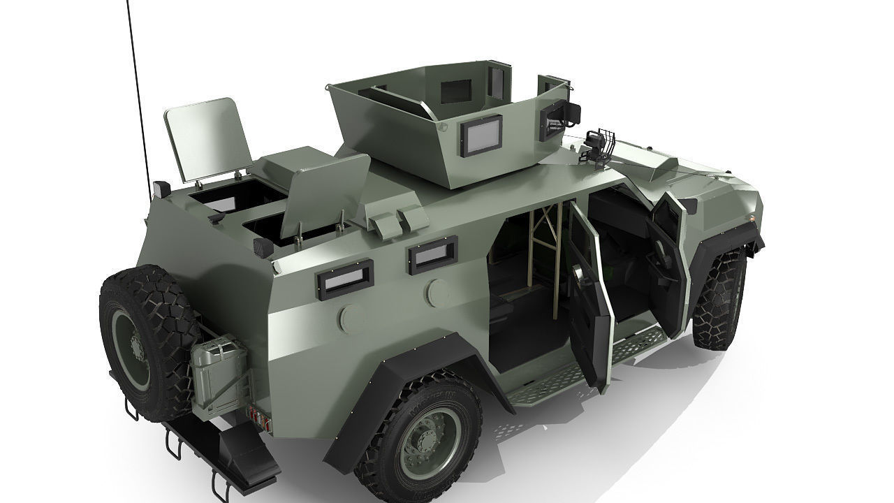 Military vehicle 3D model animated rigged | CGTrader