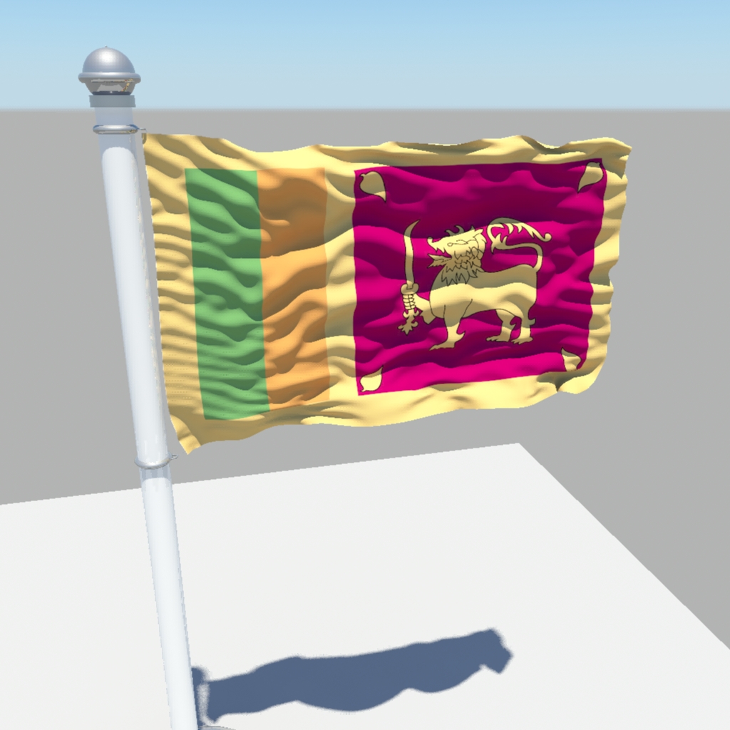 Sri Lanka flag 3D model | CGTrader