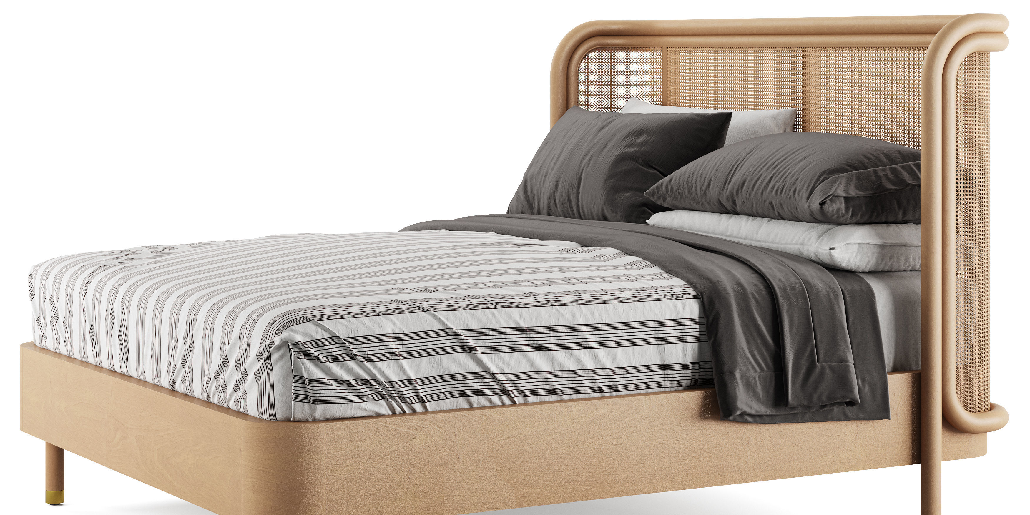 HEATHERFIELD RATTAN BED 3D model | CGTrader