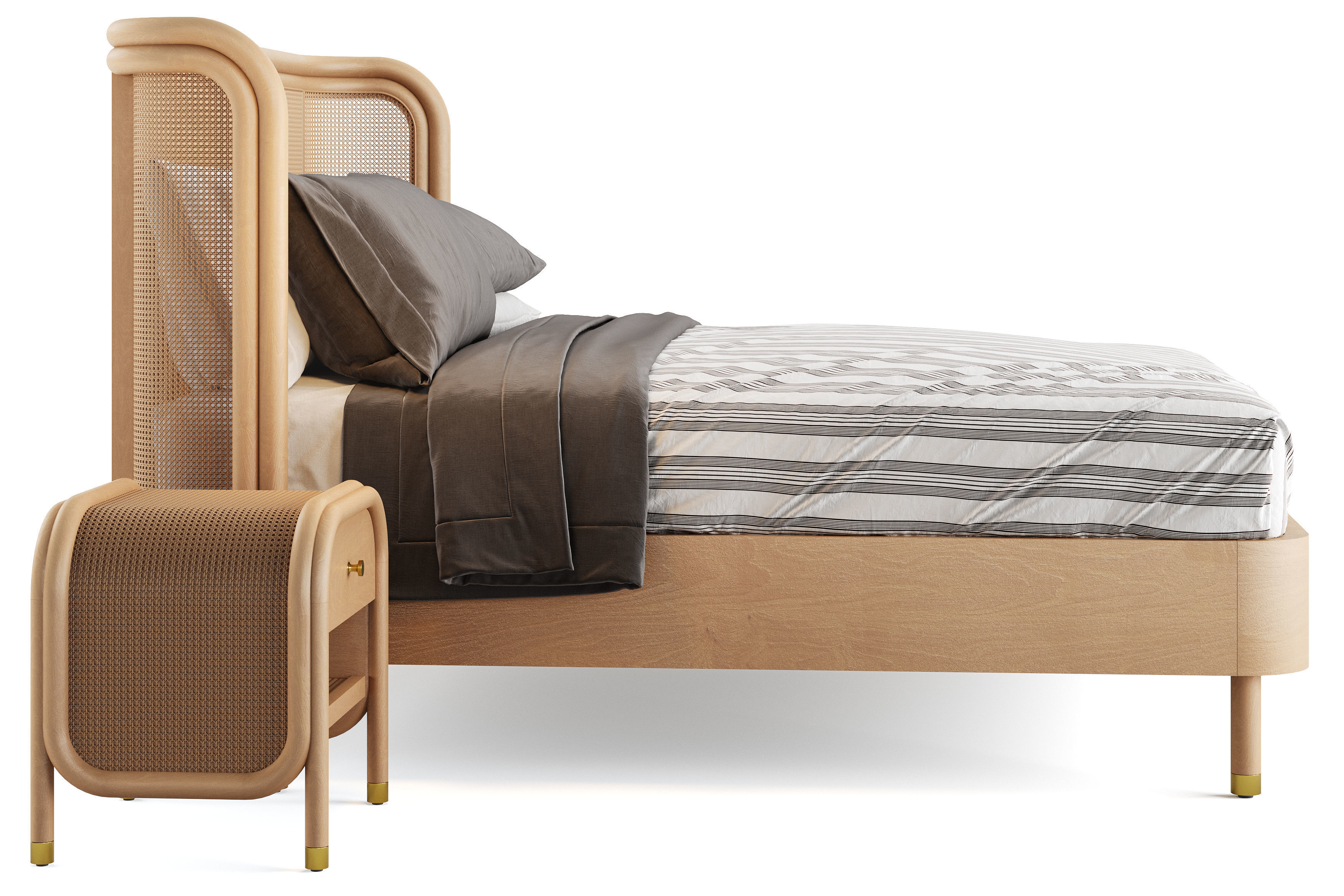 Heatherfield Rattan Bed 3d Model Cgtrader