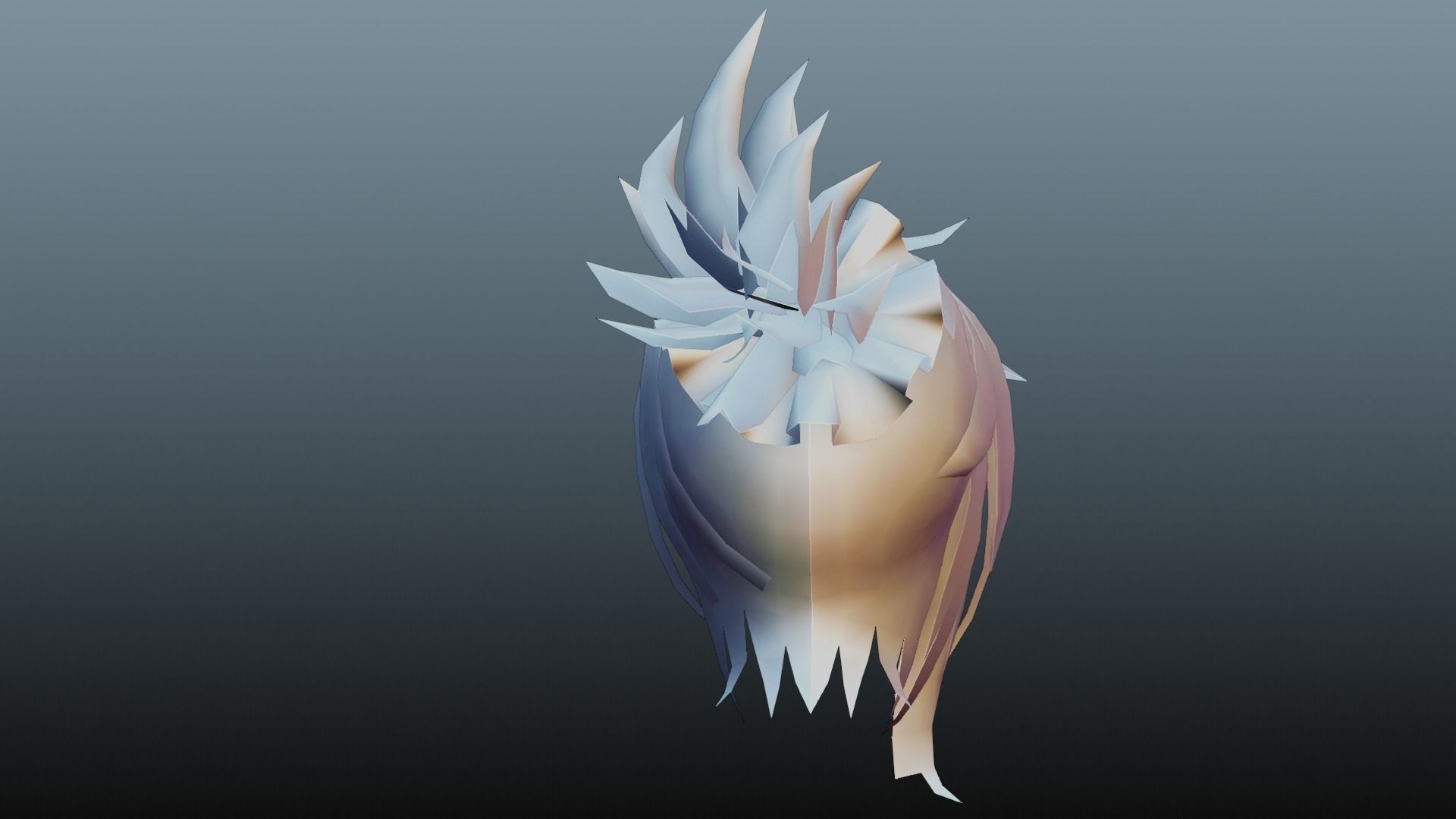 3D model Female hair low poly 2 color model VR / AR / low-poly | CGTrader