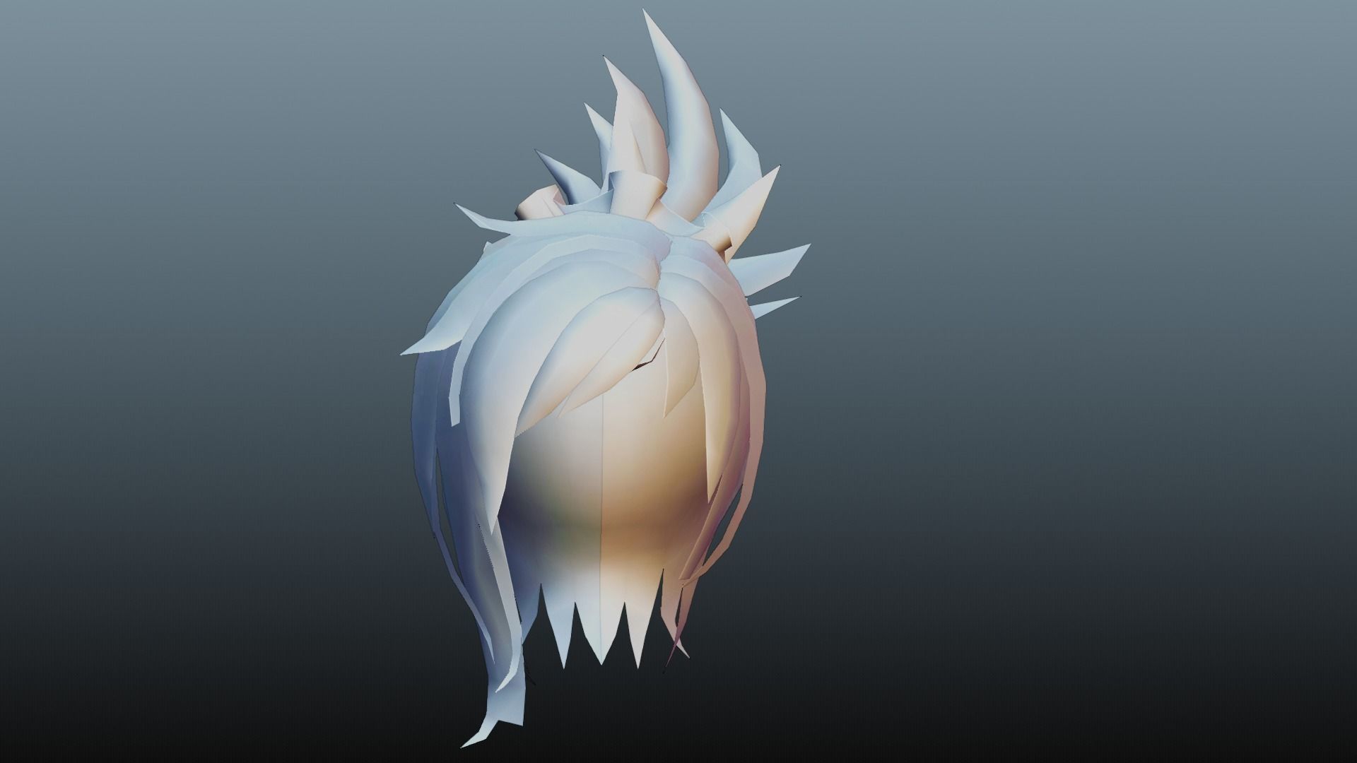 3D model Female hair low poly 2 color model VR / AR / low-poly | CGTrader