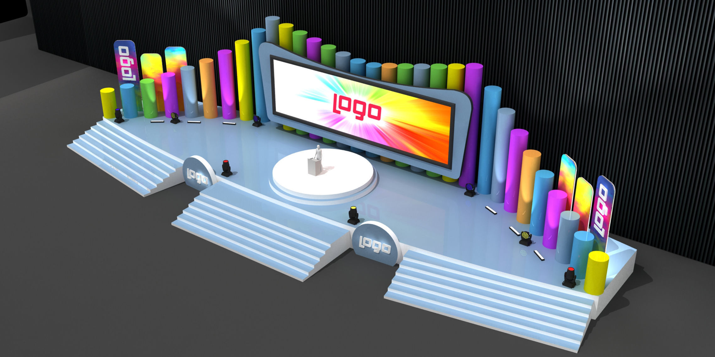 Modern Summit Stage Decor 027 3D model | CGTrader
