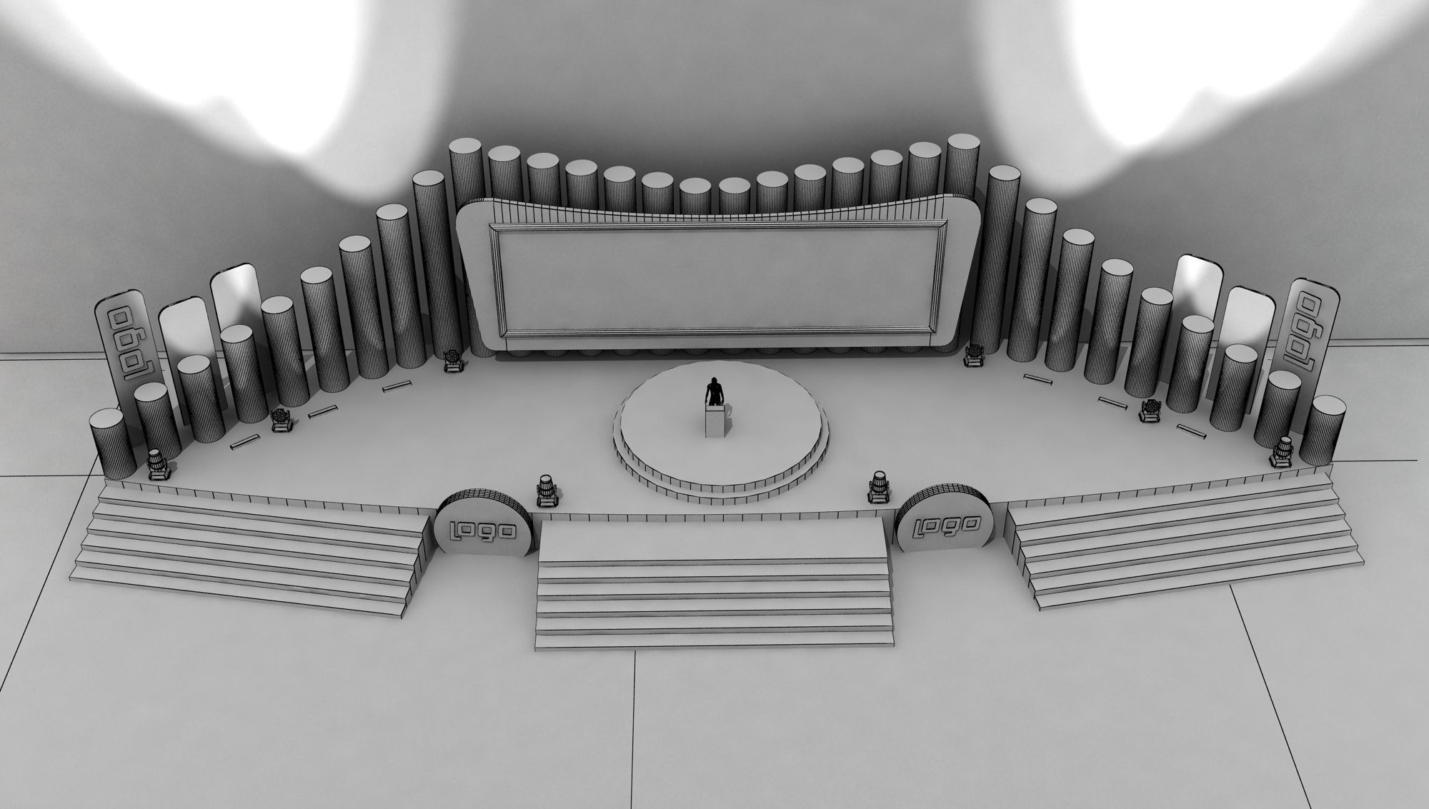 Modern Summit Stage Decor 027 3D model | CGTrader