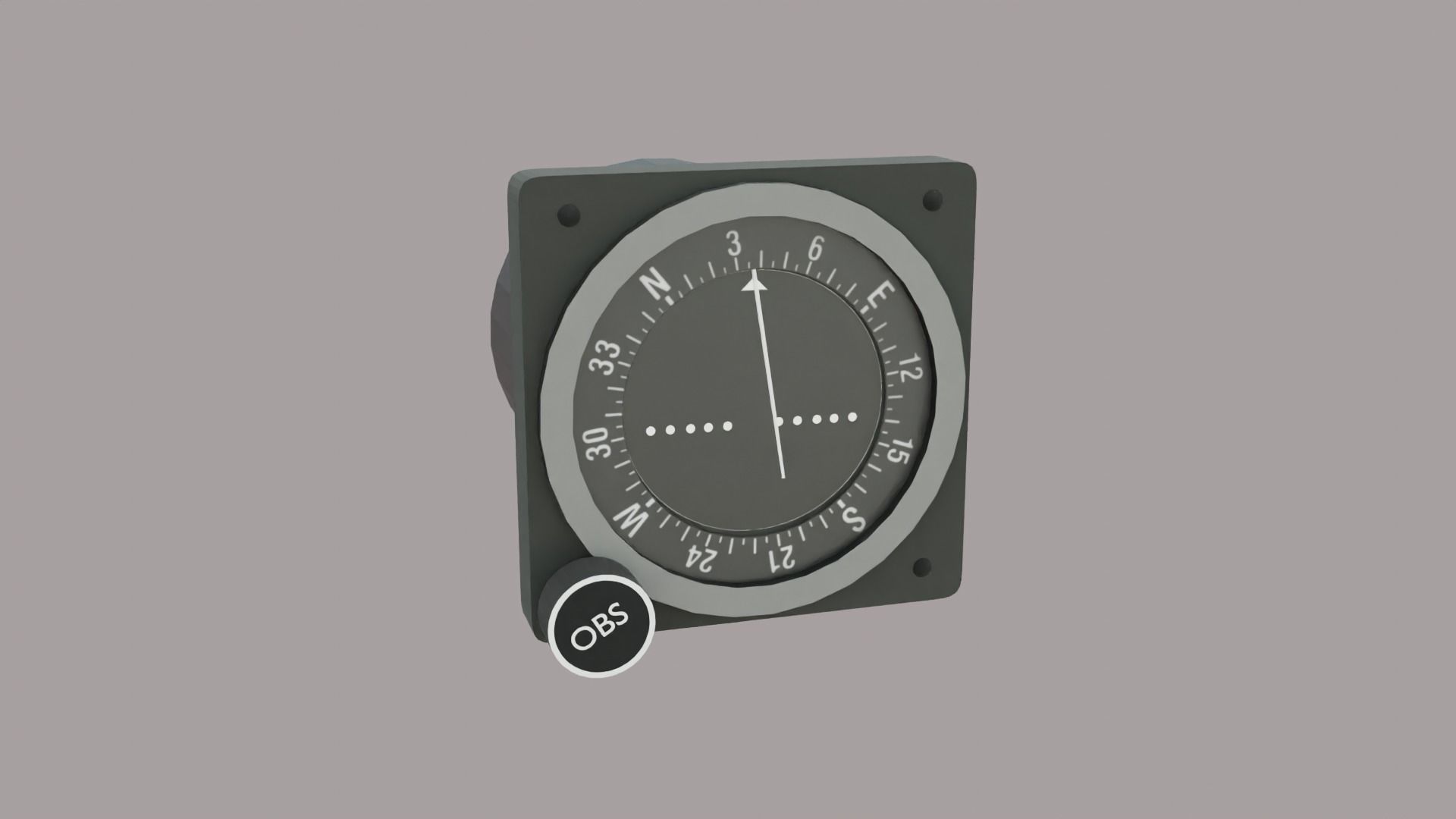 3D model VOR Receiver with OBS and CDI VR / AR / low-poly | CGTrader
