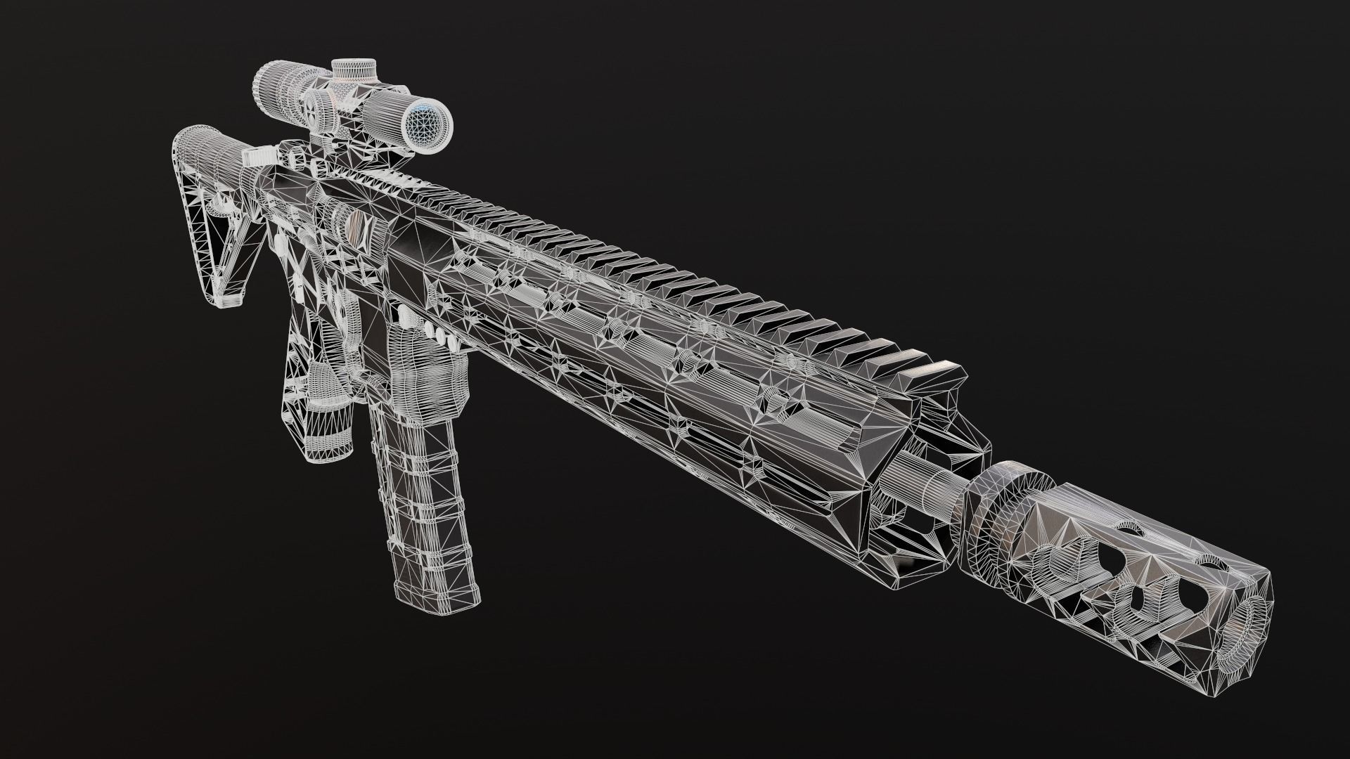3D model M4 Custom VR / AR / low-poly | CGTrader