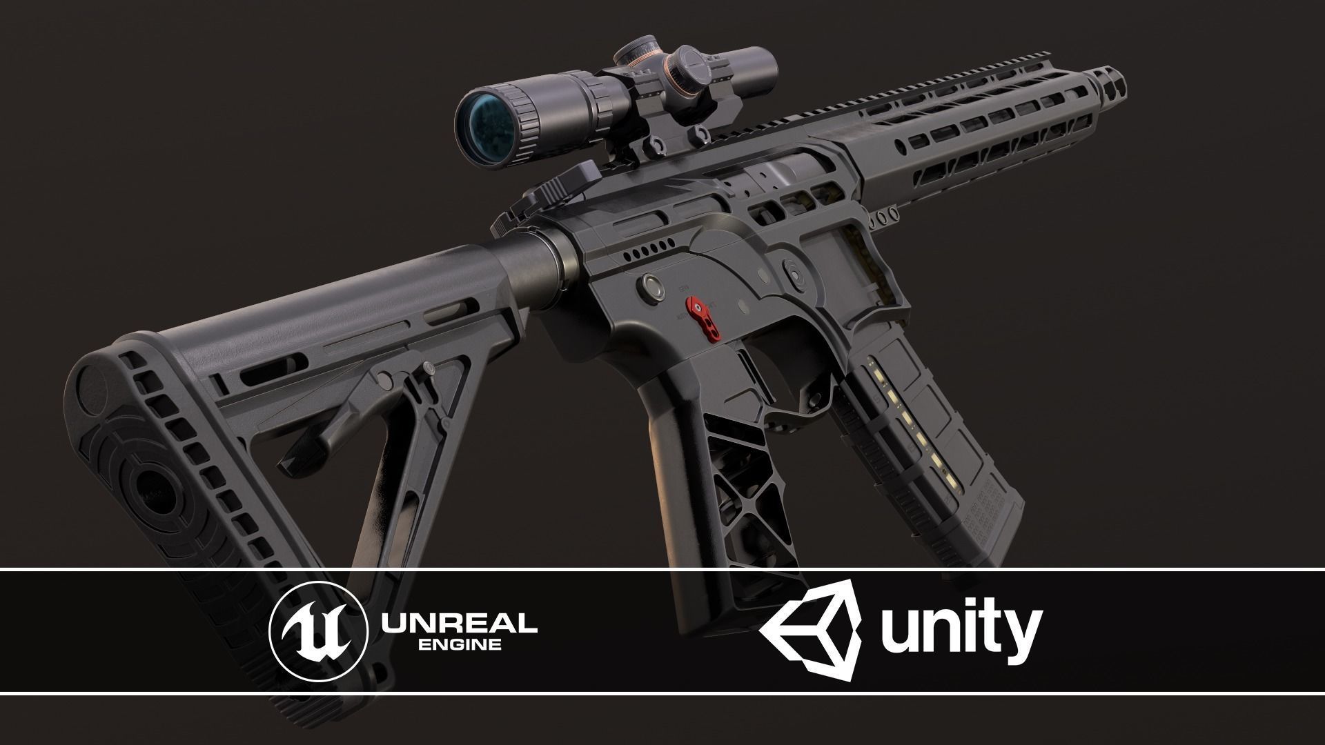3D model M4 Custom VR / AR / low-poly | CGTrader