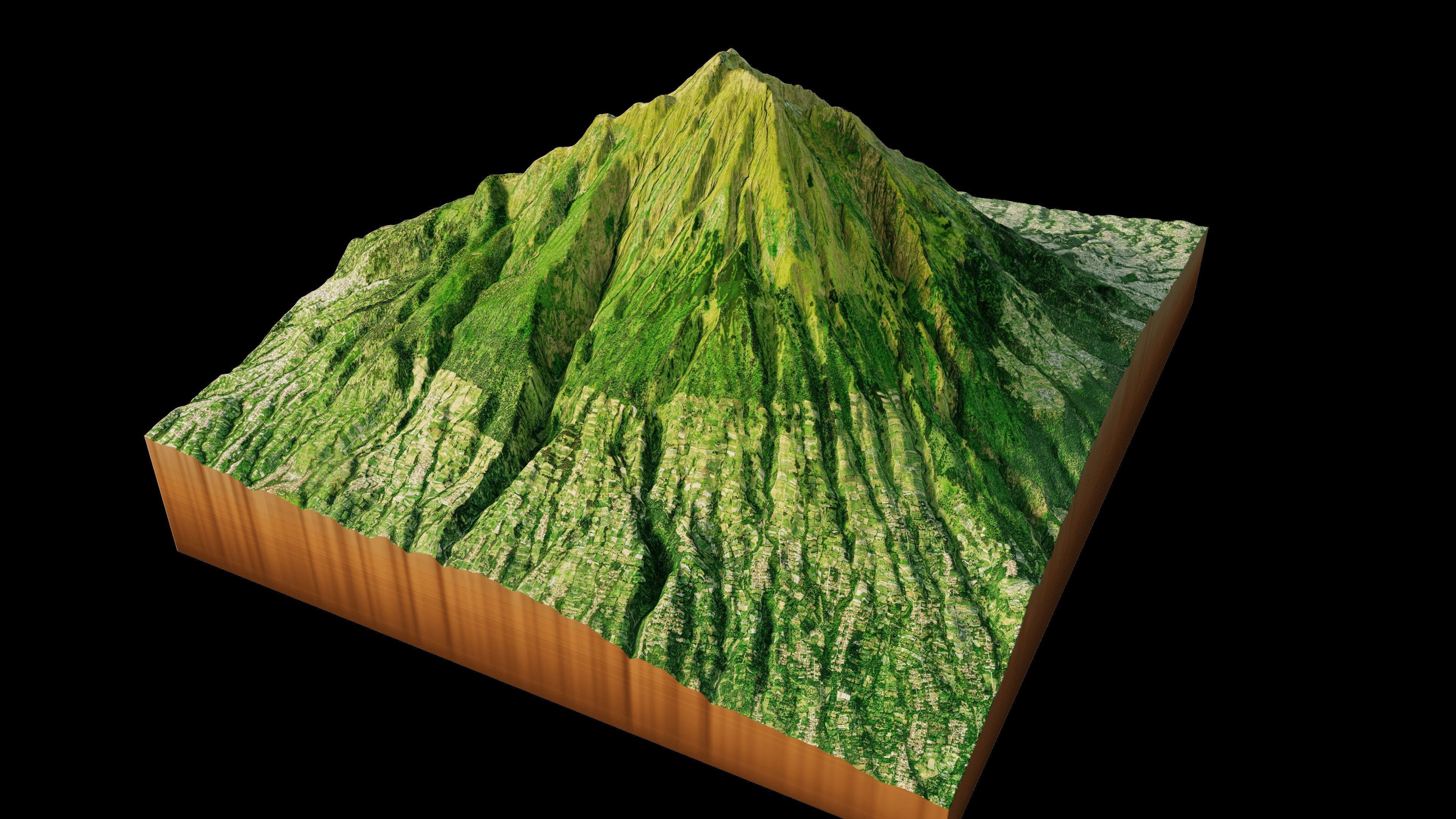 Mount Merbabu 3d Terrain model 3D model | CGTrader