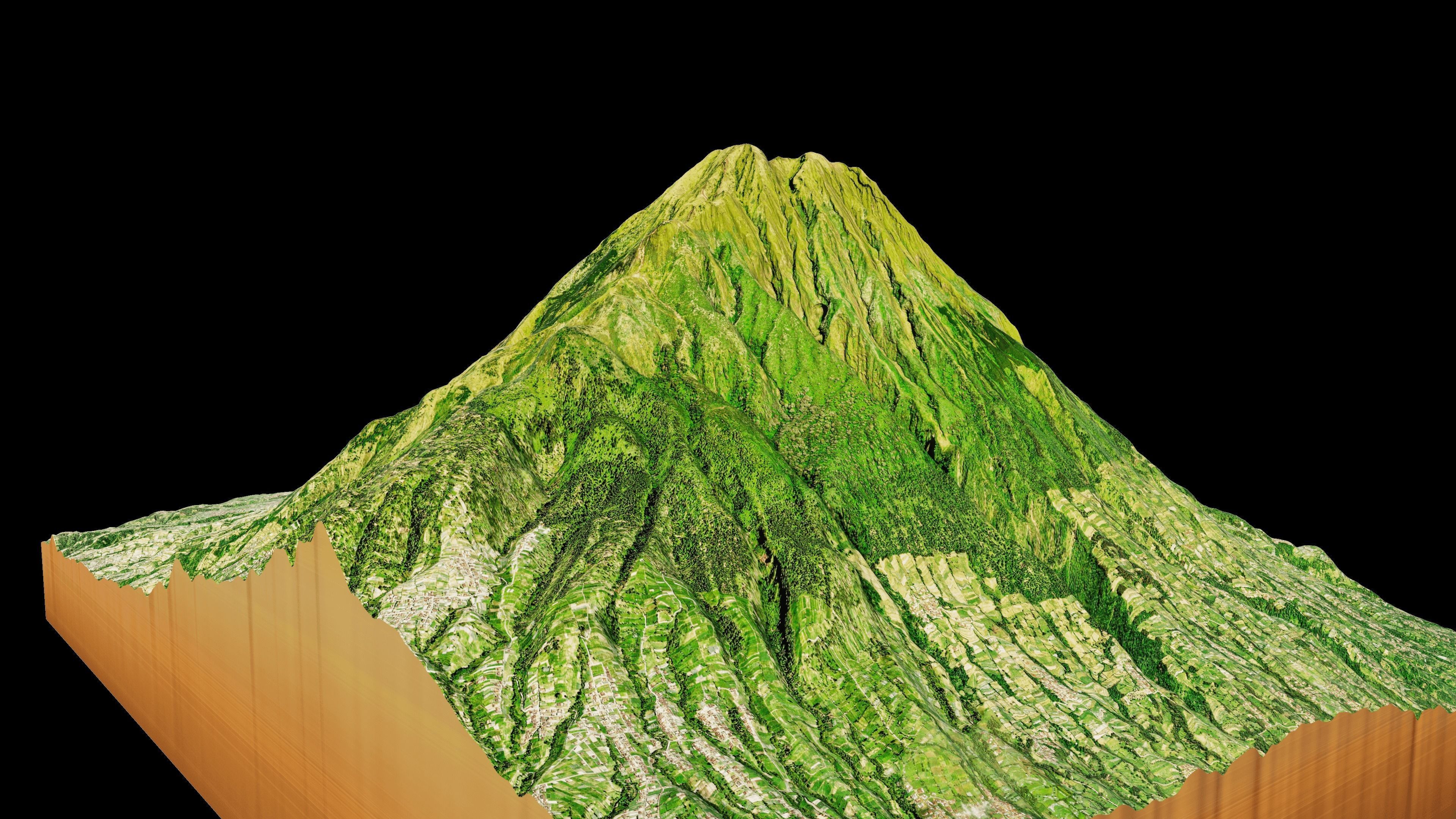 Mount Merbabu 3d Terrain model 3D model | CGTrader