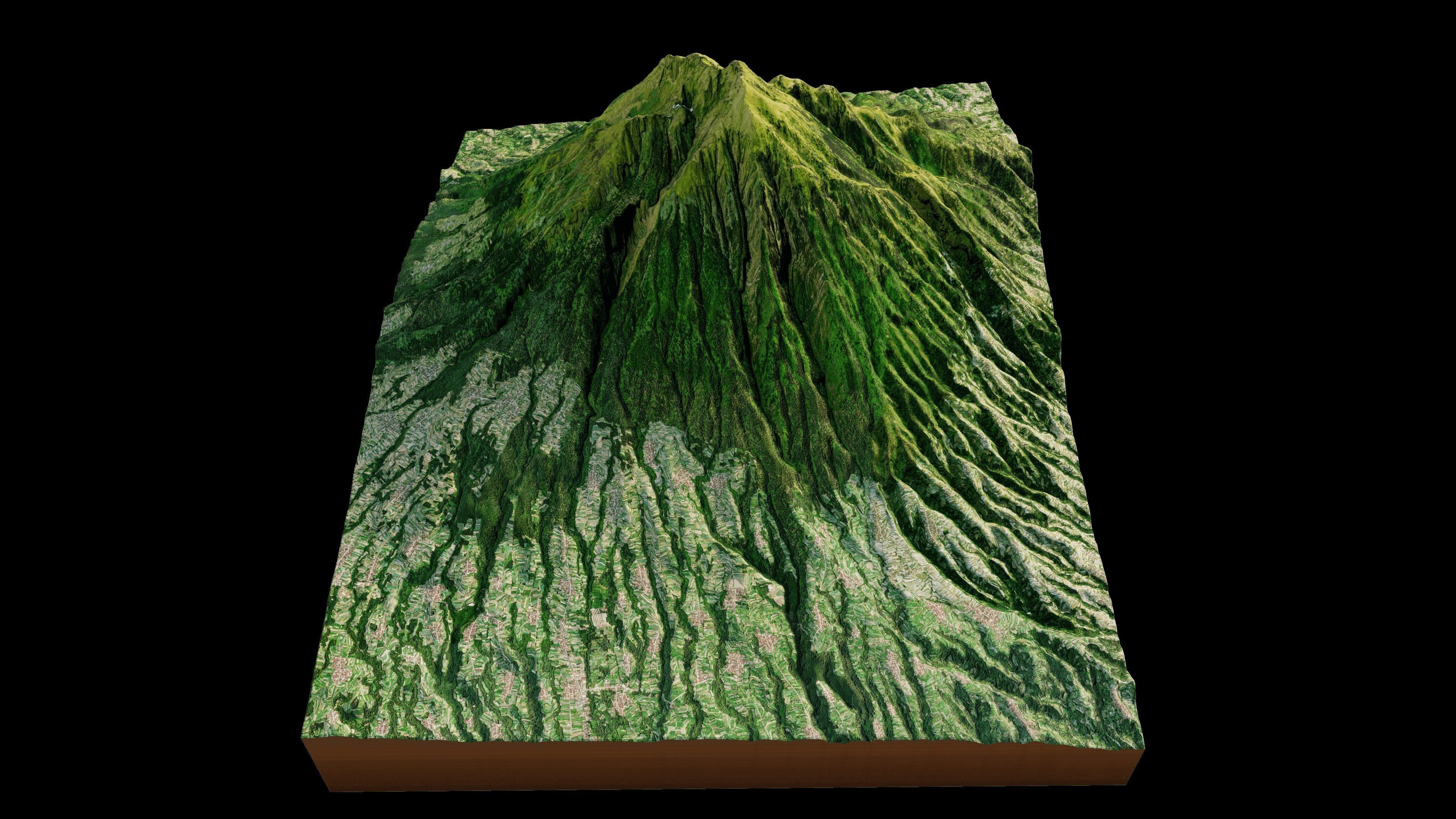 Mount Merbabu 3d Terrain model 3D model | CGTrader