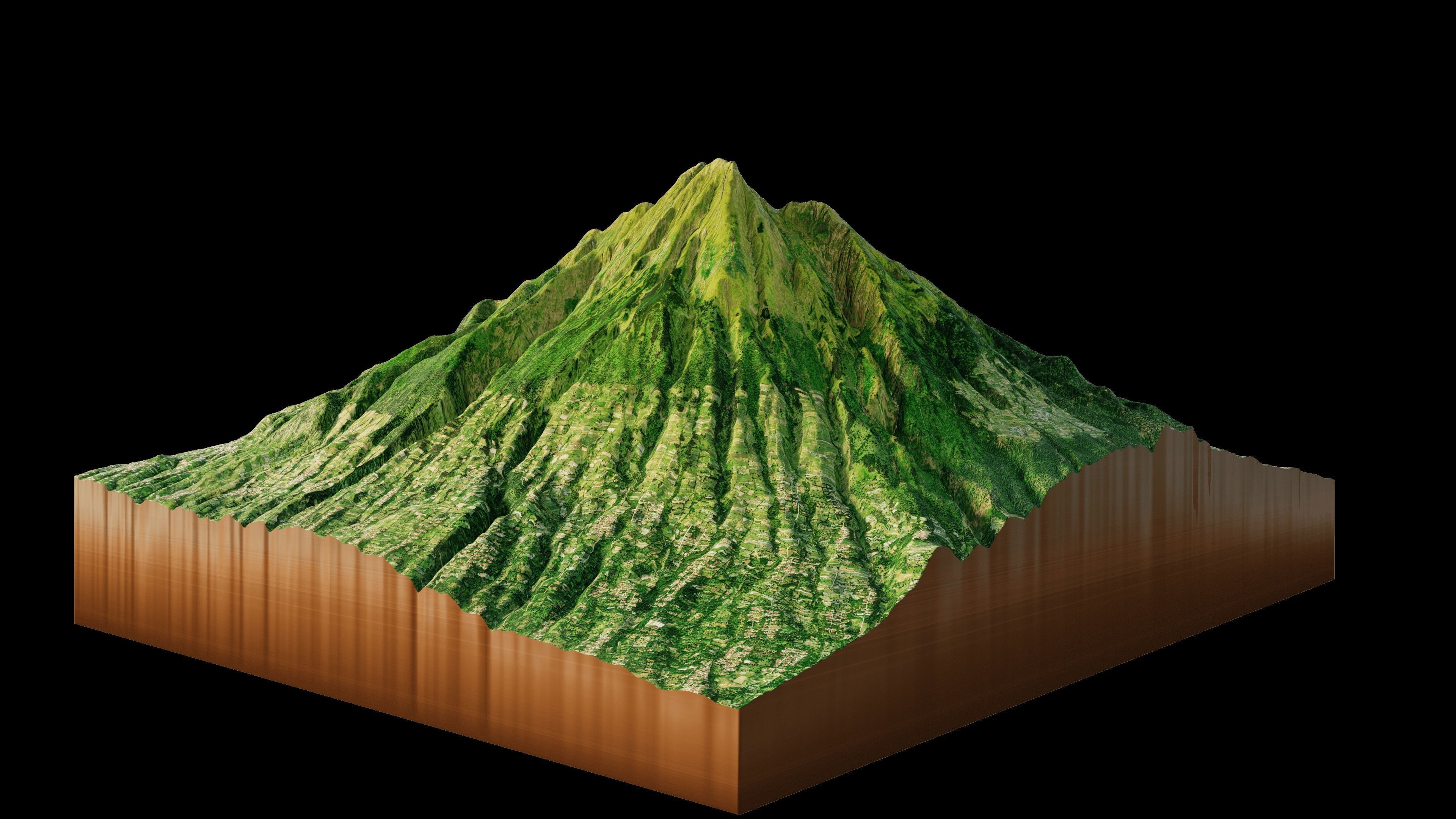 Mount Merbabu 3d Terrain model 3D model | CGTrader