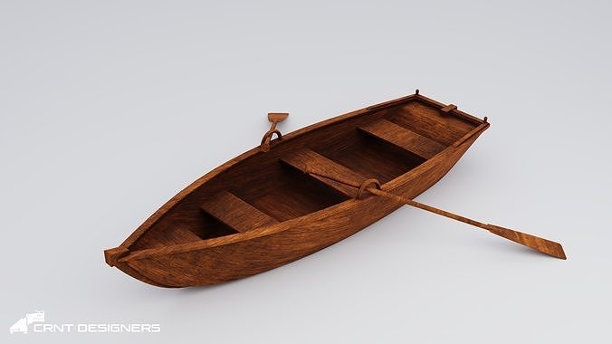 3D model Wooden Boat Low Poly PBR 3D Model VR / AR / low-poly | CGTrader