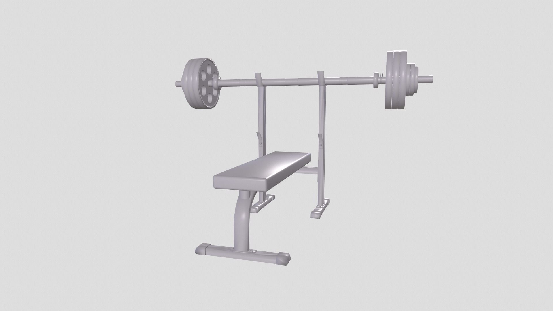 Bench press machine 3D model | CGTrader