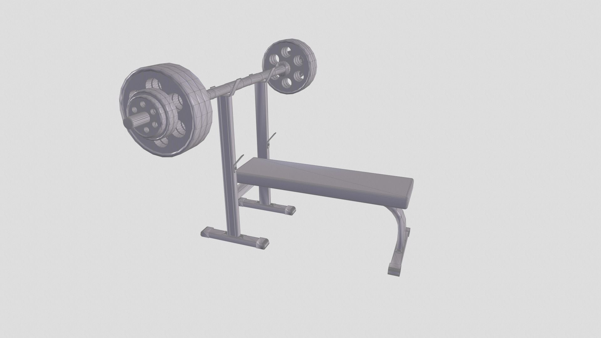Bench press machine 3D model | CGTrader