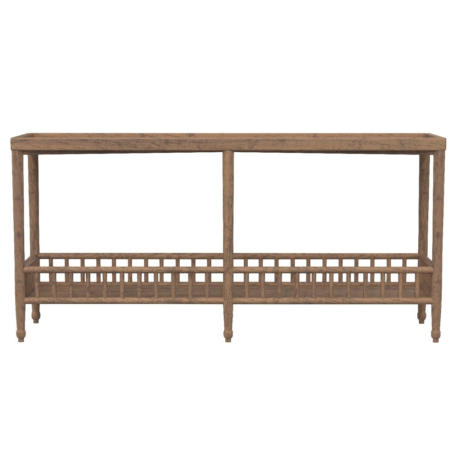 Mango Wood Console Table with Shelf 3D model | CGTrader
