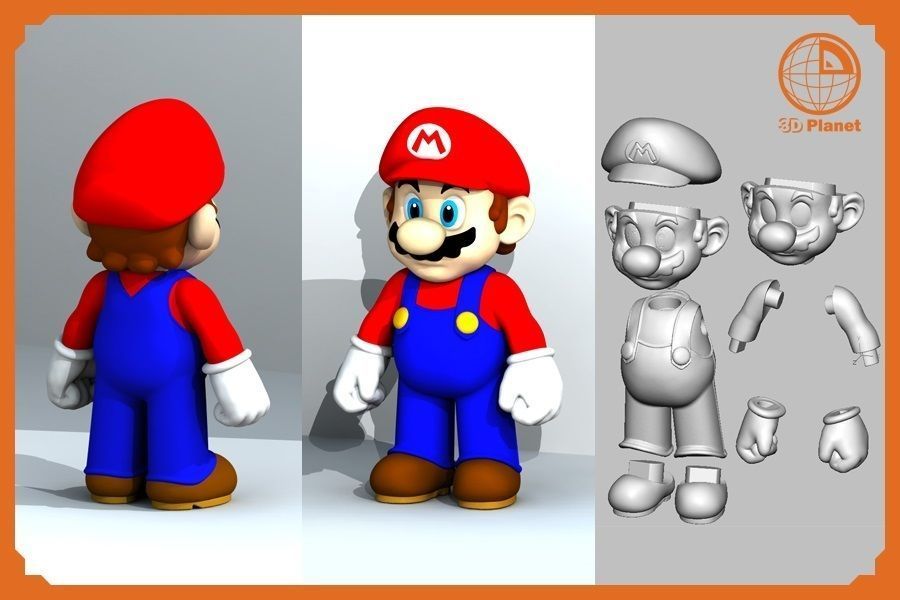 Mario 3D print model 3D model 3D printable | CGTrader
