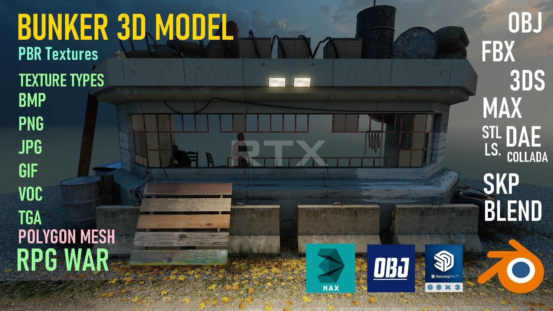 3D model ARMY BUNKER VR / AR / low-poly | CGTrader