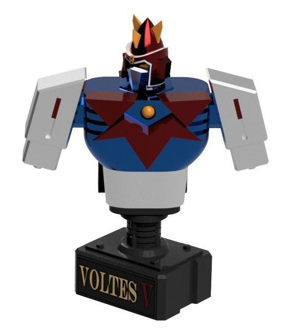 voltes v super robot bust figure 3d models 3D model 3D printable | CGTrader