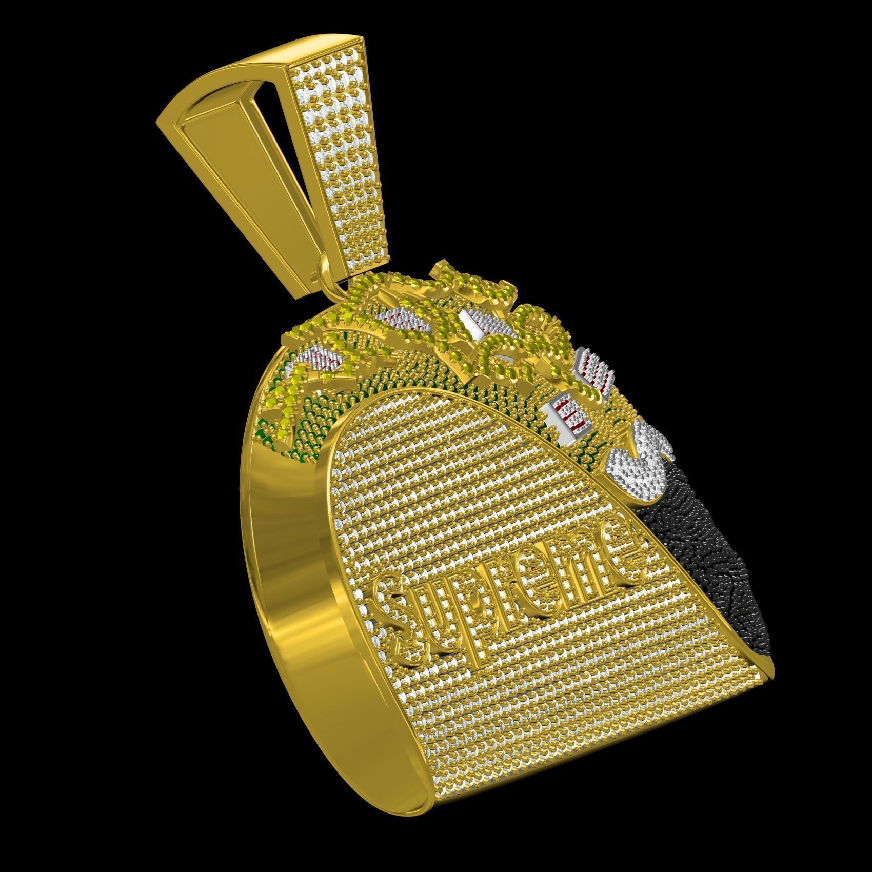 Unique Taco Diamond Hip Hop Pendant 3D model 3D printable | CGTrader