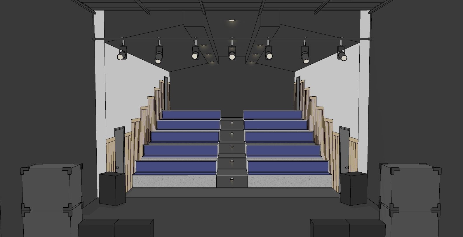 Small theater 3D model | CGTrader