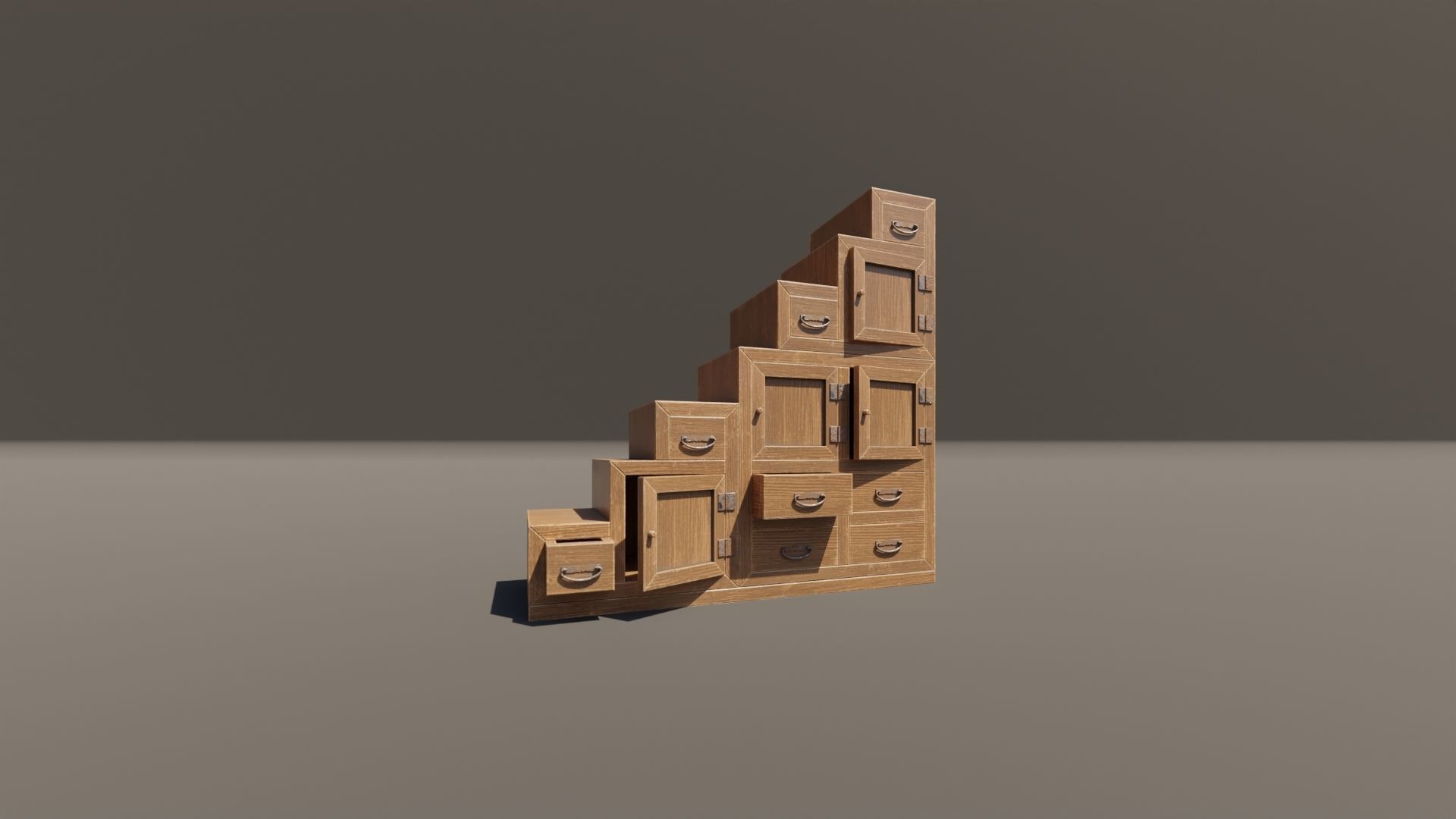 3D model Japanese step chest VR / AR / low-poly | CGTrader