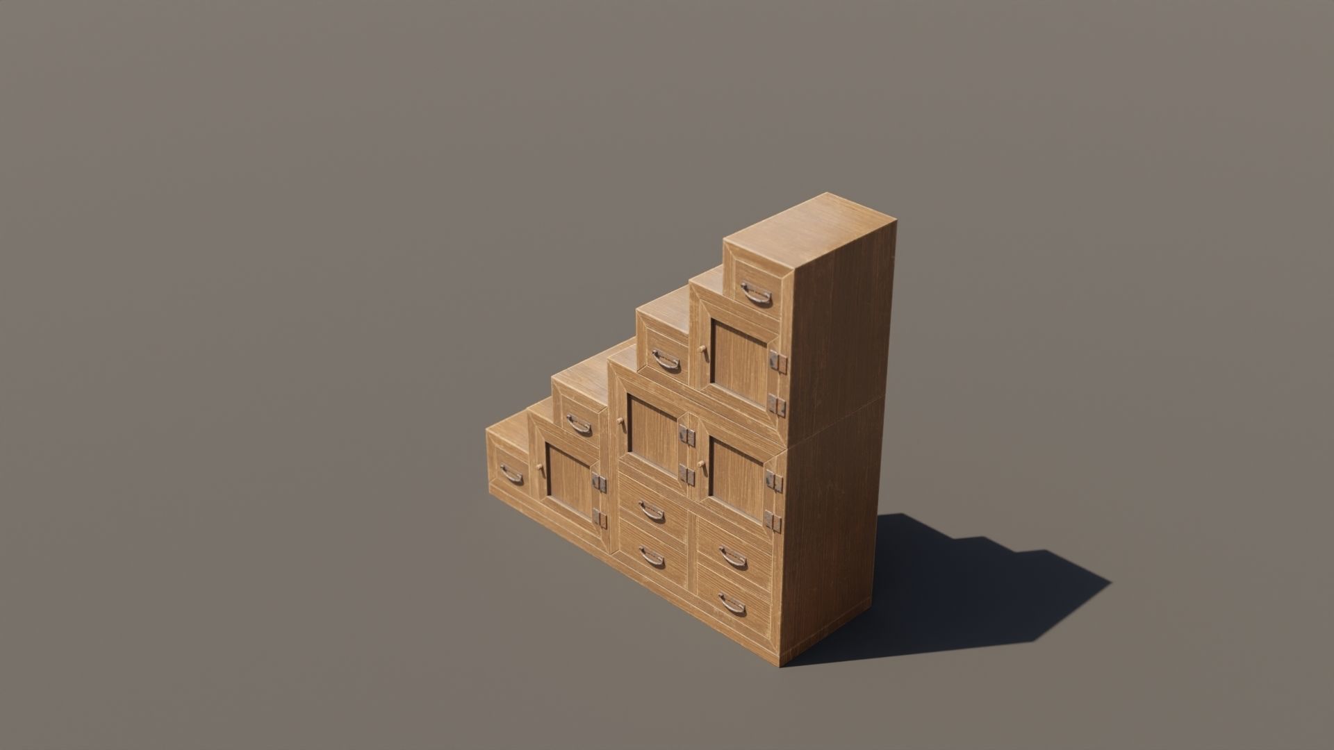 3D model Japanese step chest VR / AR / low-poly | CGTrader
