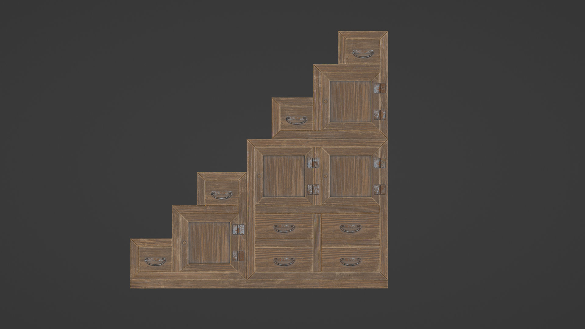 3D model Japanese step chest VR / AR / low-poly | CGTrader