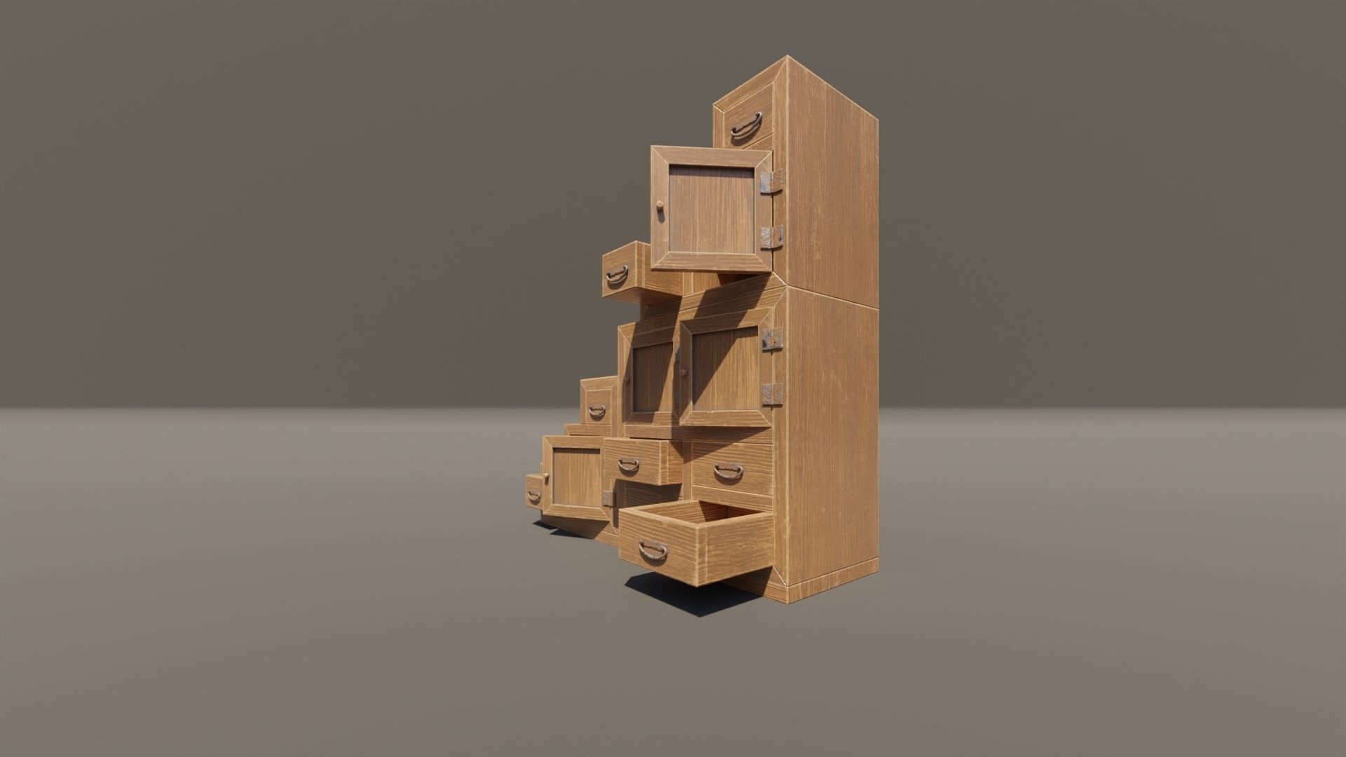 3D model Japanese step chest VR / AR / low-poly | CGTrader